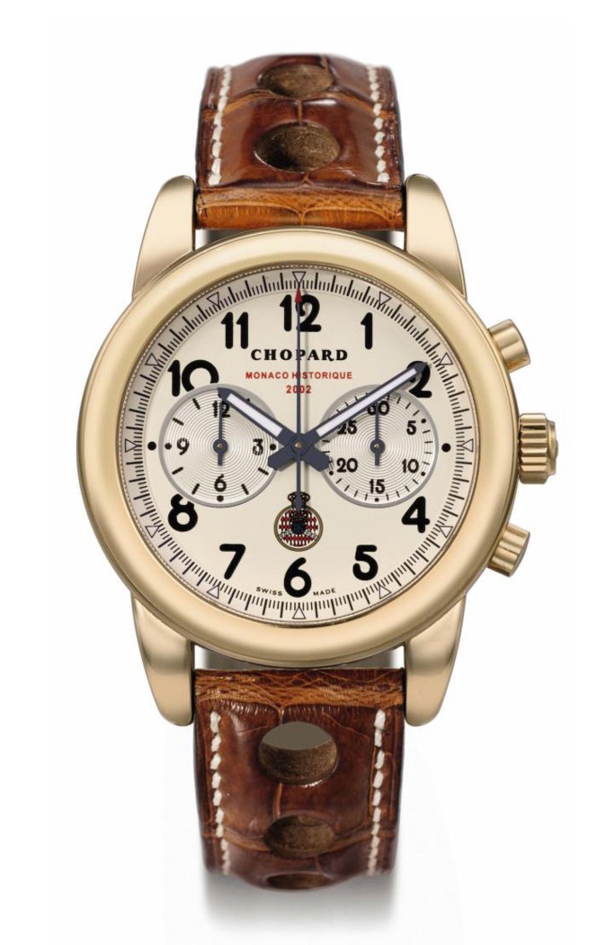 Chopard. An 18K gold limited edition chronograph wristwatch , SIGNED ...