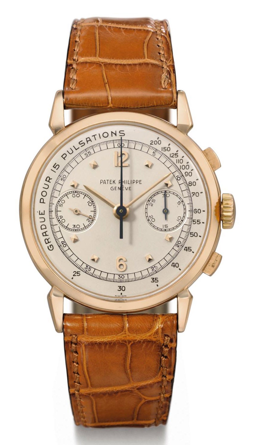Patek Philippe. An extremely fine and very rare 18K pink gold ...