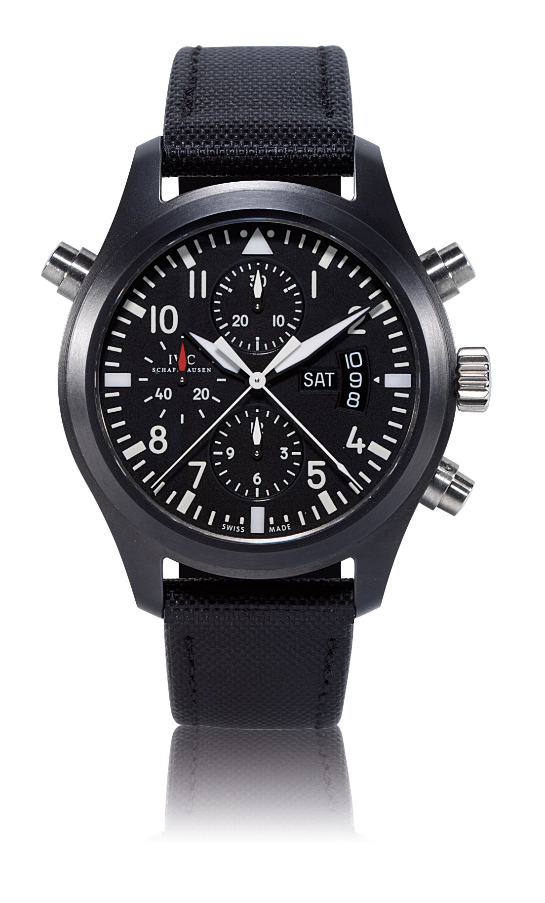 IWC, FLIEGERUHR, DOUBLE CHRONOGRAPHBLACK CERAMIC AUTOMATIC PILOT'S ...