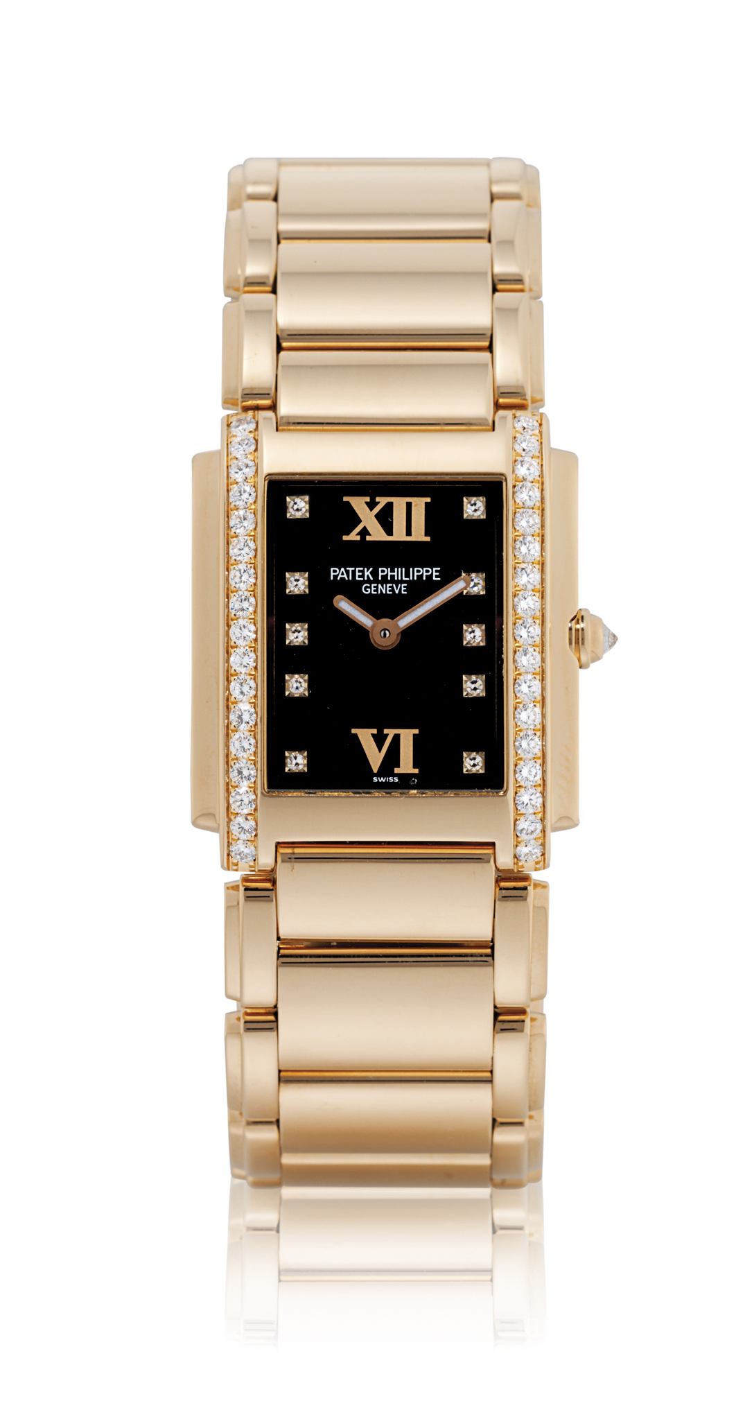 PATEK PHILIPPE, TWENTY~4, REF. 4910/11R LADY'S PINK GOLD AND DIAMOND ...