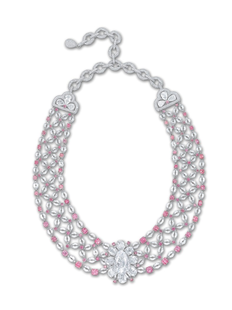AN EXCEPTIONAL DIAMOND AND COLOURED DIAMOND NECKLACE, BY NIRAV MODI ...