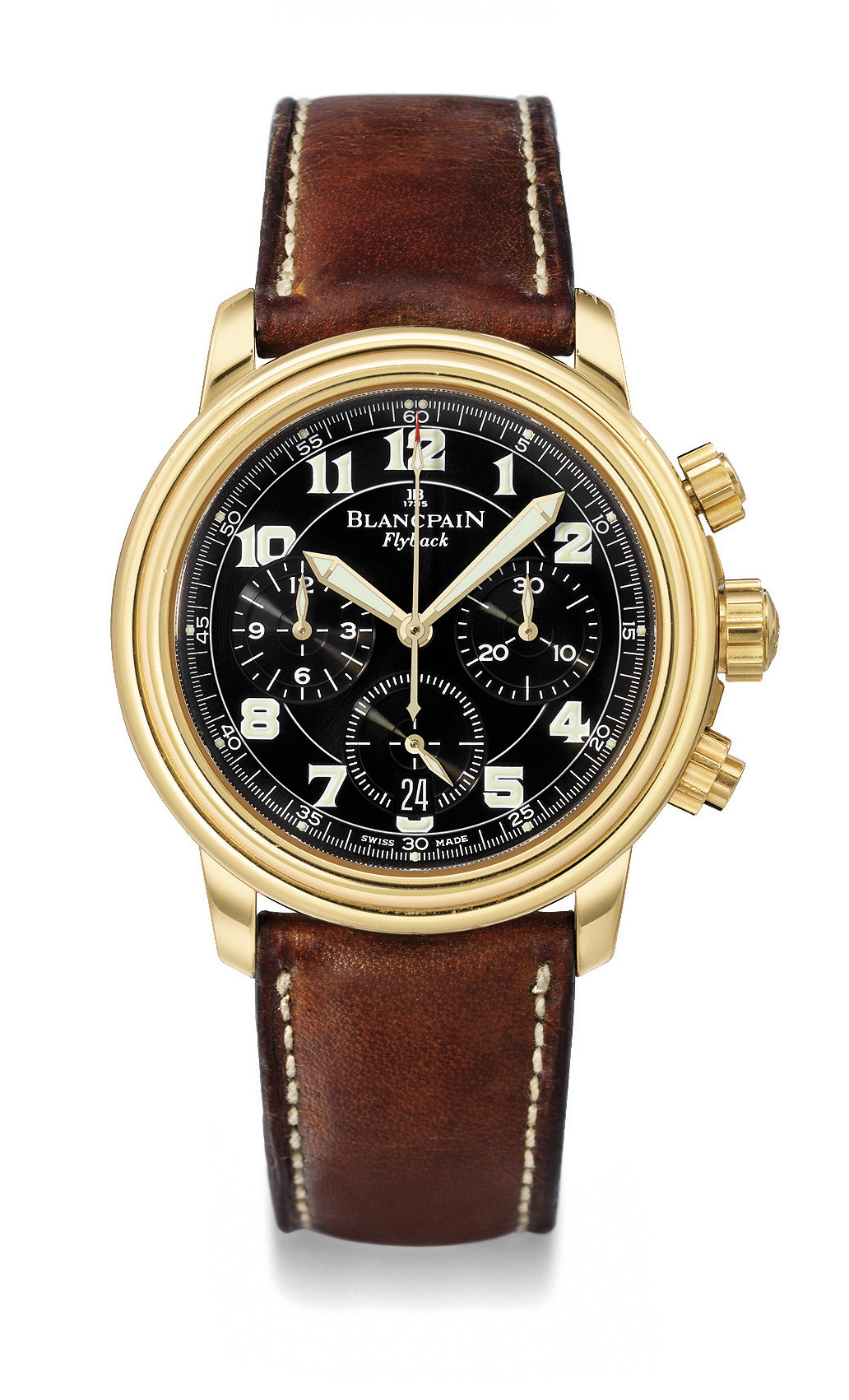 BLANCPAIN, FLYBACK, LEMAN YELLOW GOLD AUTOMATIC FLYBACK CHRONOGRAPH ...