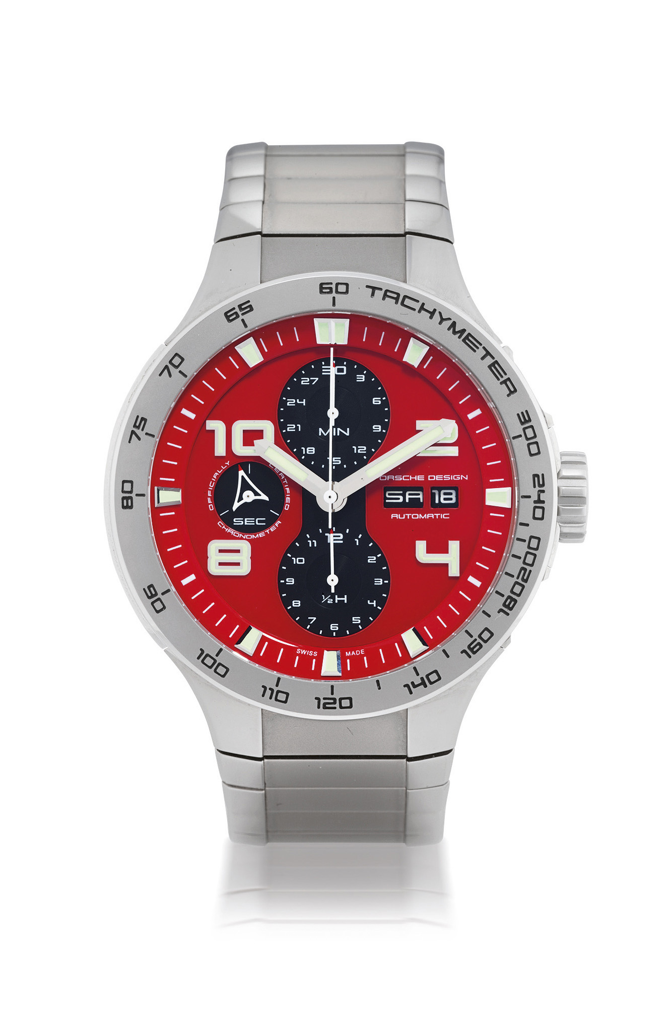 PORSCHE DESIGN STAINLESS STEEL AUTOMATIC CHRONOGRAPH WRISTWATCH WITH ...