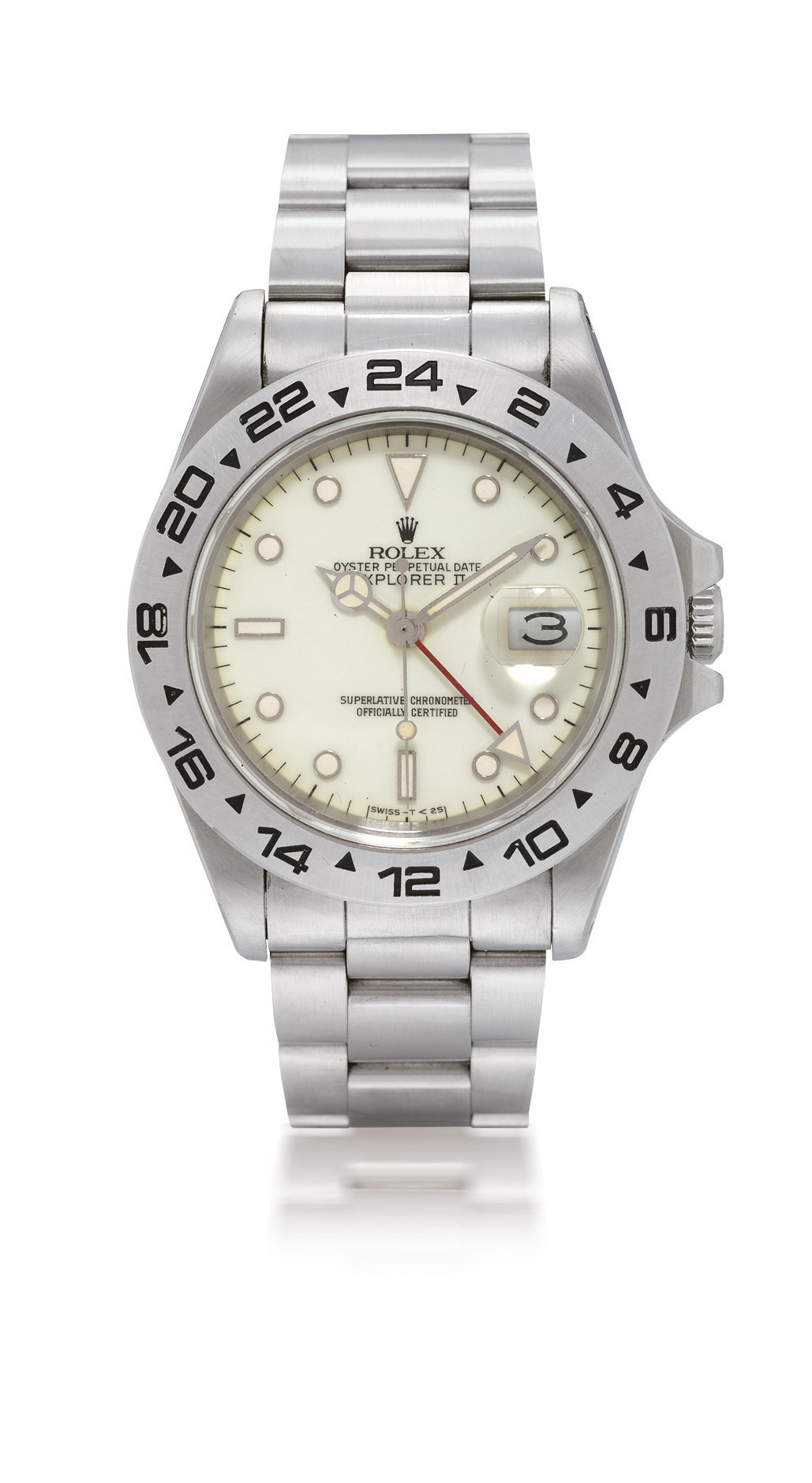 ROLEX, EXPLORER II, REF. 16550, CREAM DIAL STAINLESS STEEL AUTOMATIC ...