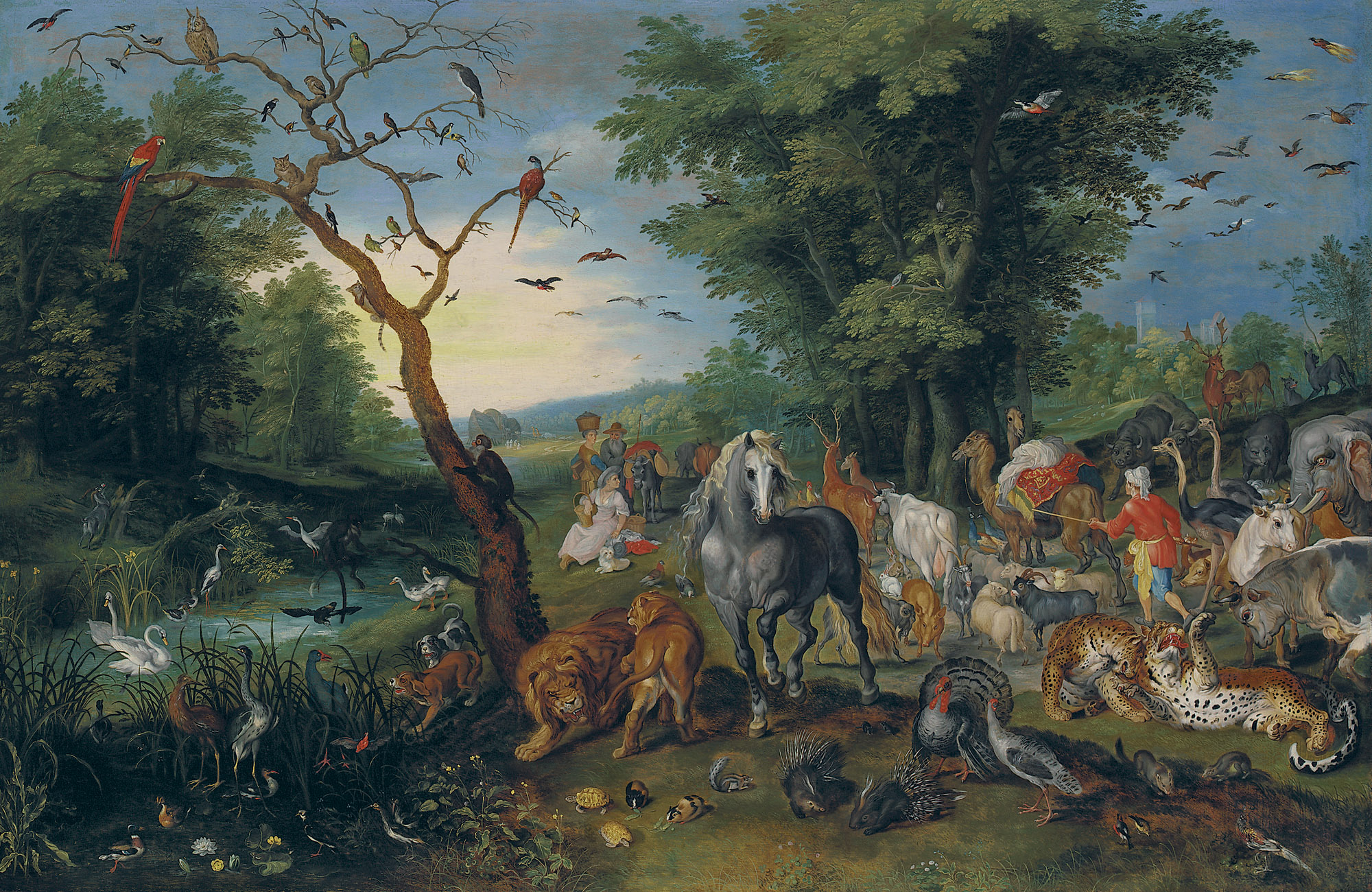 Jan Brueghel II (Antwerp 1601-1678) , The entry of the animals into ...
