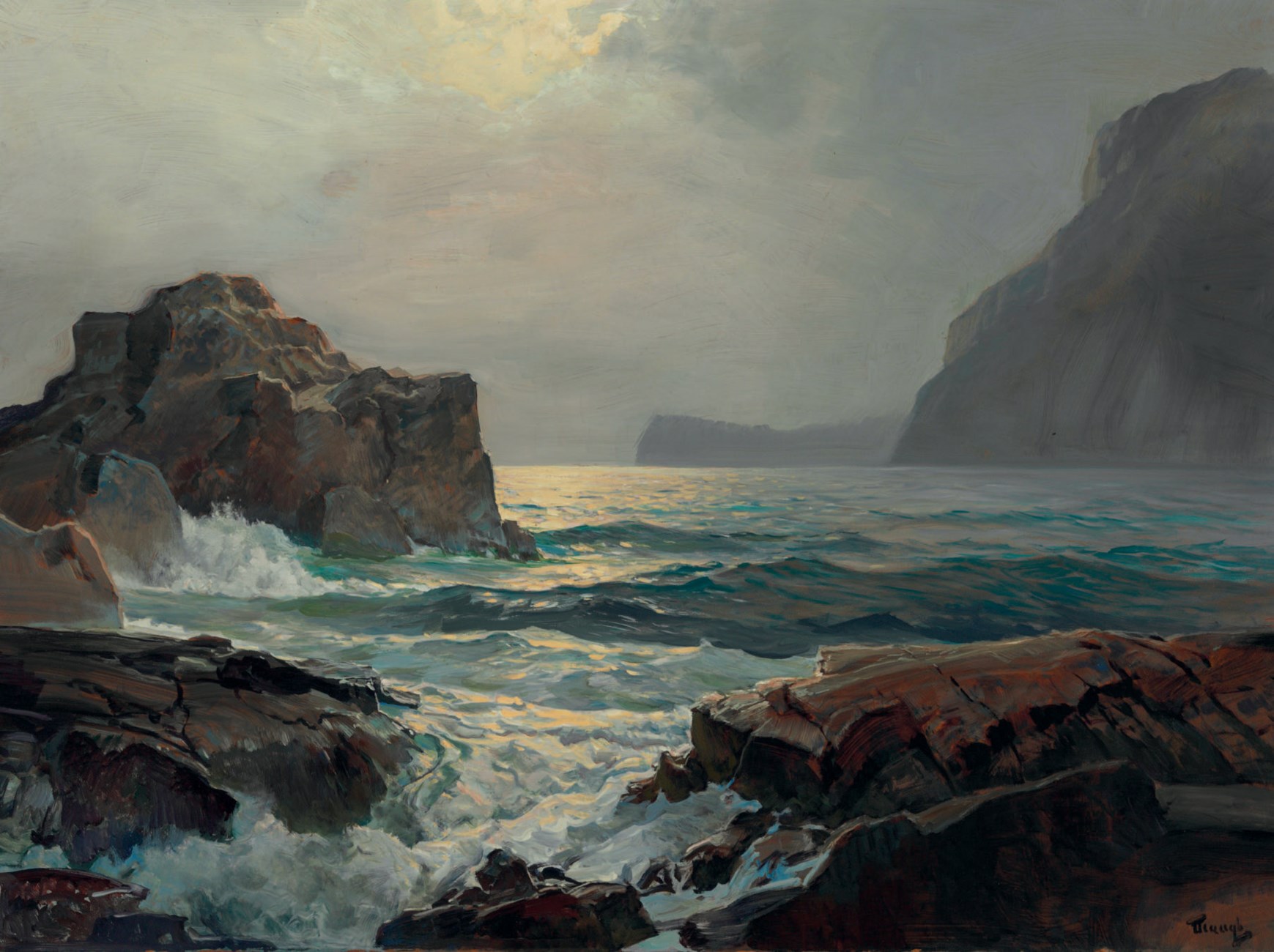 Frederick Judd Waugh (1861-1940) , Rocky Coast | Christie's