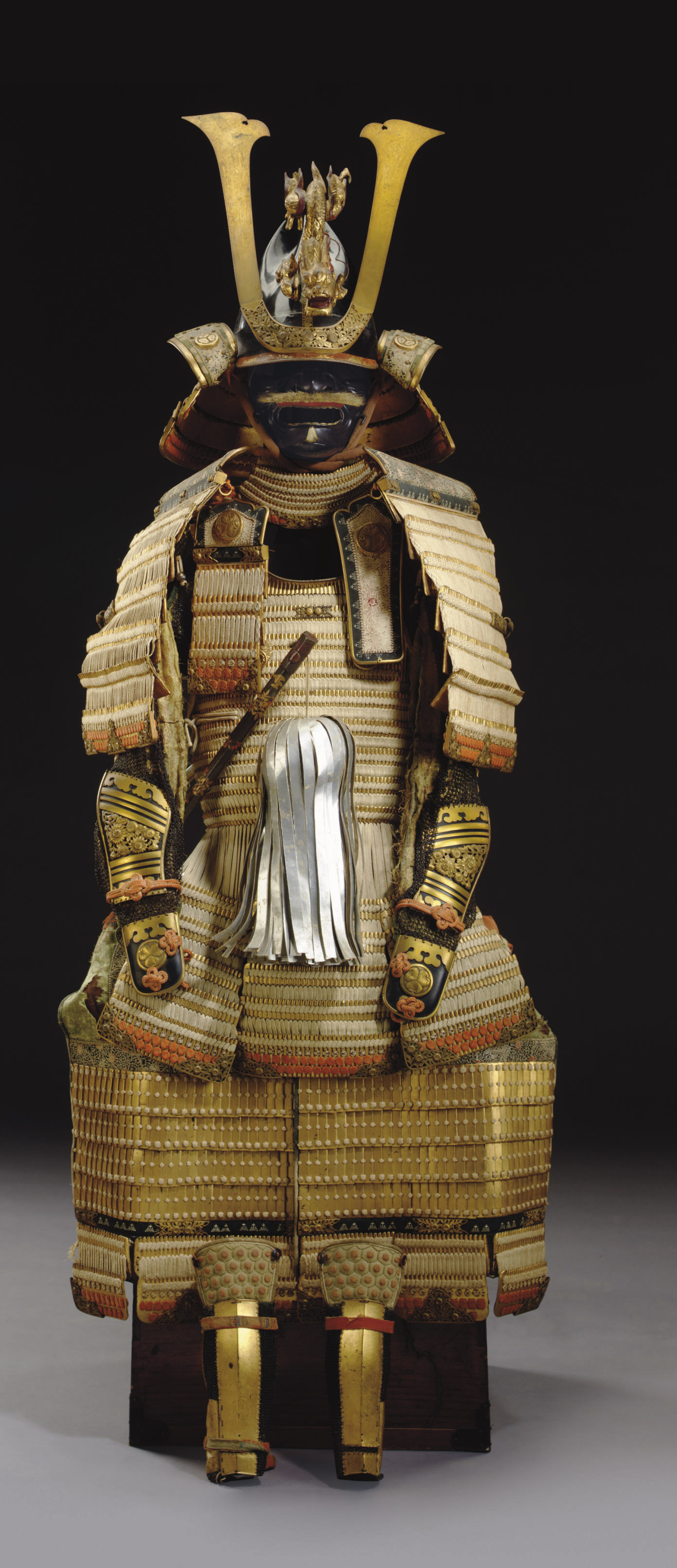 Armor for a Daimyo of the Tokugawa Shogun family. White-laced gold ...