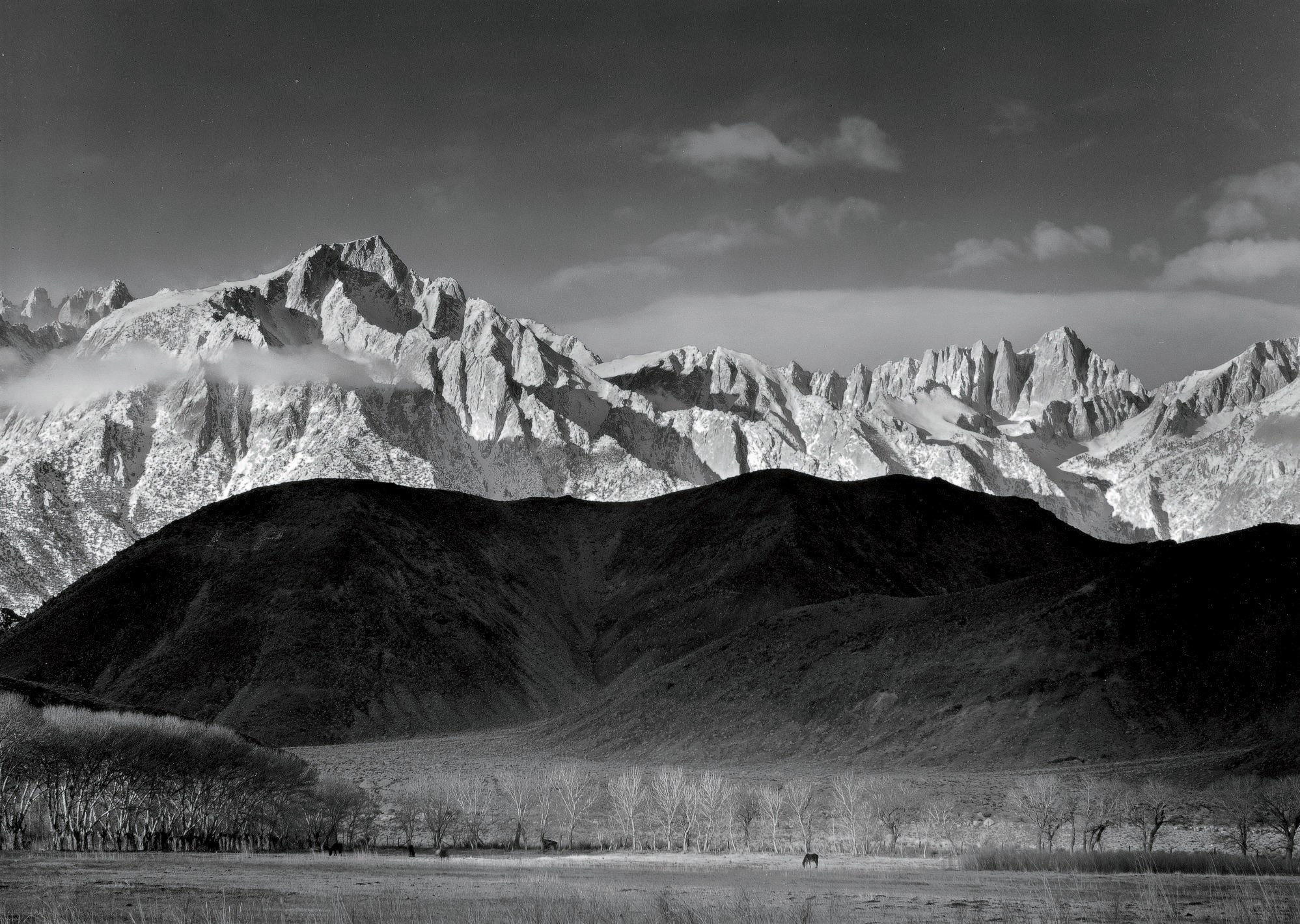ANSEL ADAMS (1902-1984) , Winter Sunrise, Sierra Nevada, from Lone Pine ...