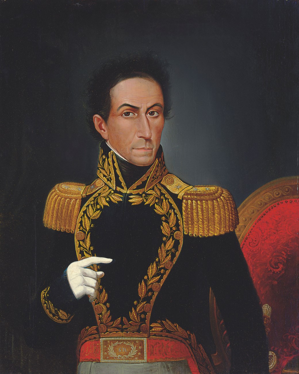 Attributed to Juan Lovera (Venezuelan 1778-1841) , Portrait of Simón ...