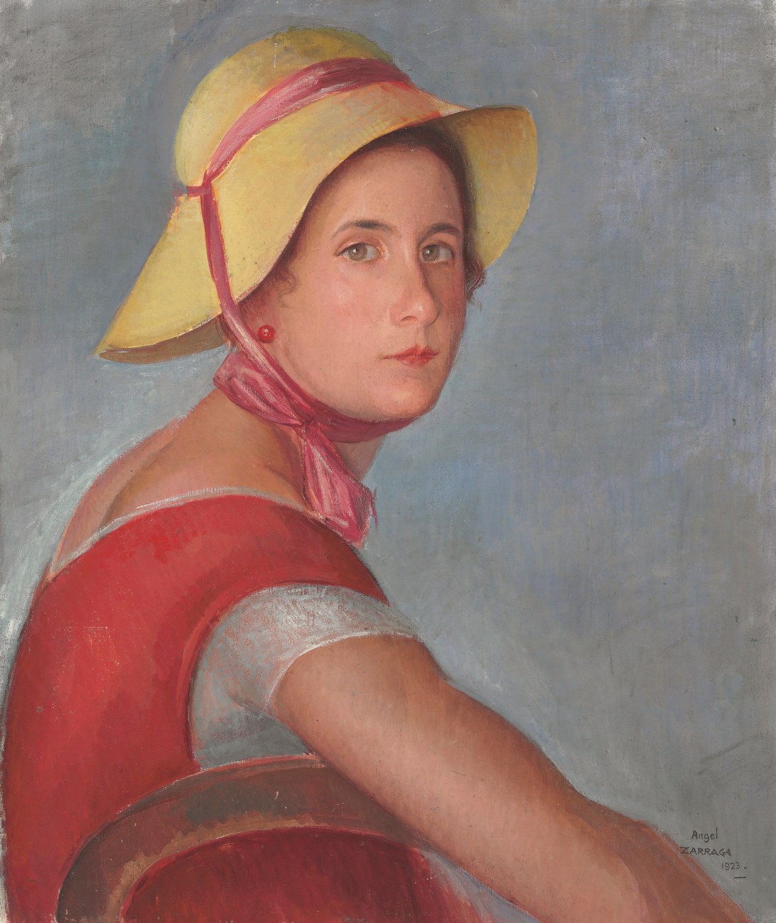 Angel Zárraga (Mexican 1886-1946) , Femme au Chapeau (Portrait of ...