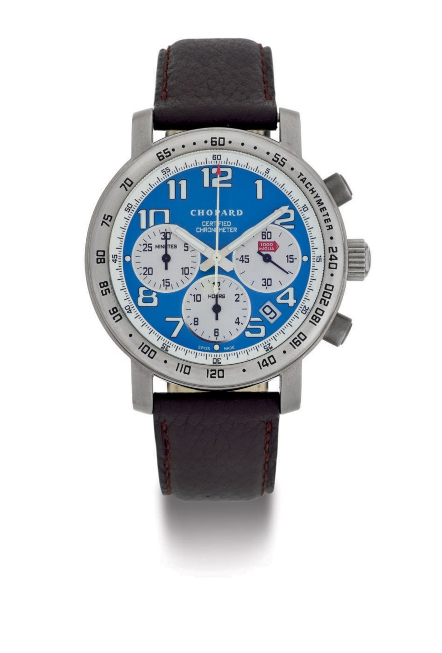 CHOPARD. A LIMITED EDITION TITANIUM AUTOMATIC CHRONOGRAPH WRISTWATCH ...