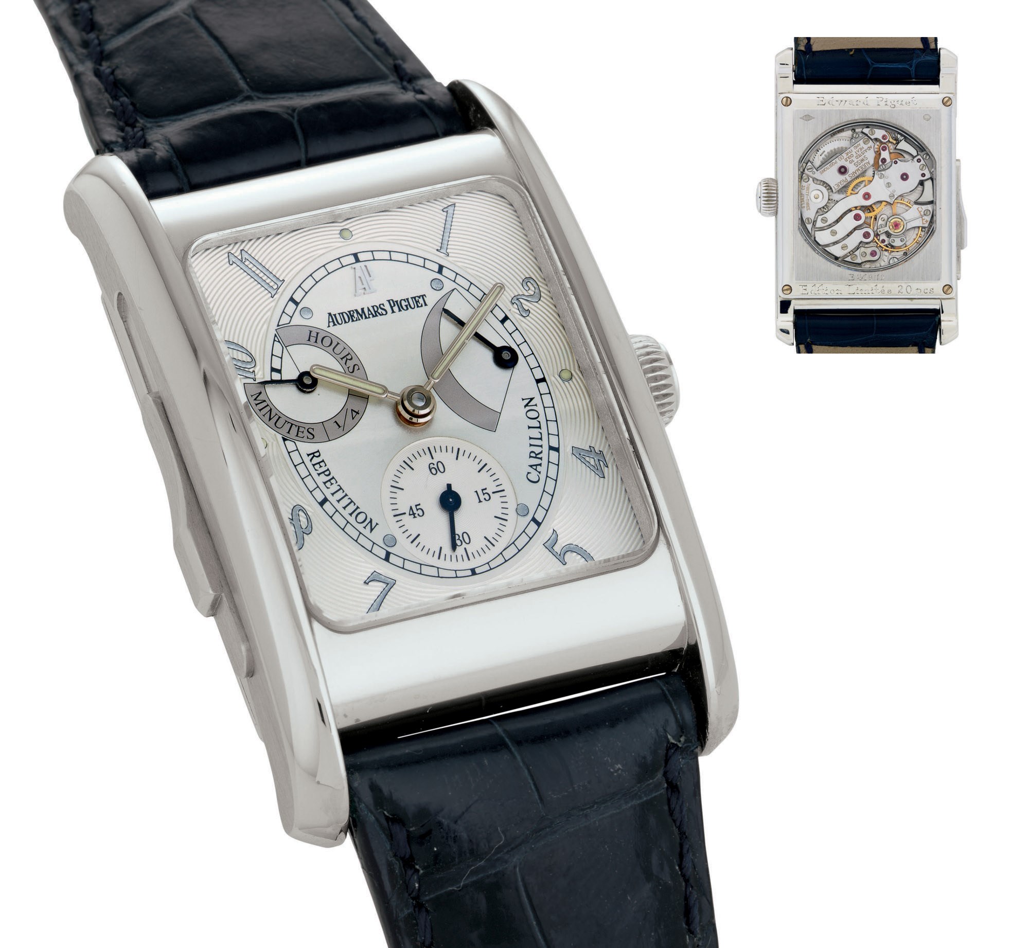 AUDEMARS PIGUET. A FINE AND RARE LIMITED EDITION PLATINUM MINUTE ...