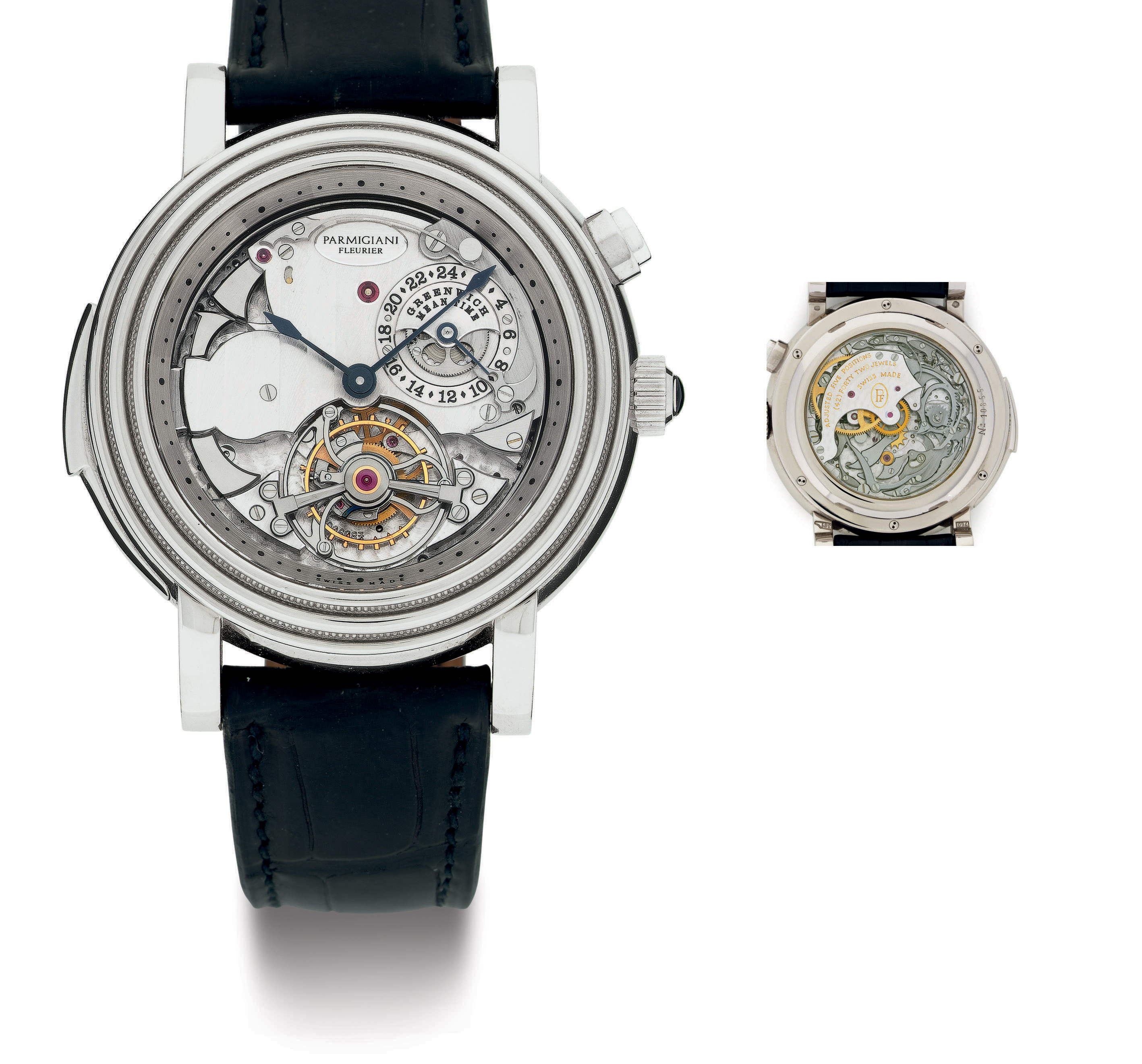 PARMIGIANI FLEURIER. A RARE AND IMPORTANT SKELETONIZED 18K WHITE GOLD ...