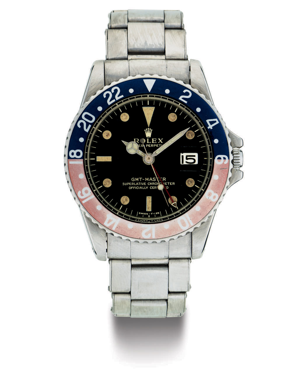 ROLEX. A STAINLESS STEEL AUTOMATIC WRISTWATCH WITH DATE, 24 HOURS AND ...