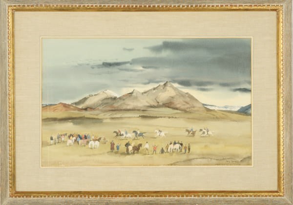 Paul Sample (AMERICAN, 1896-1974) , The horse race | Christie's