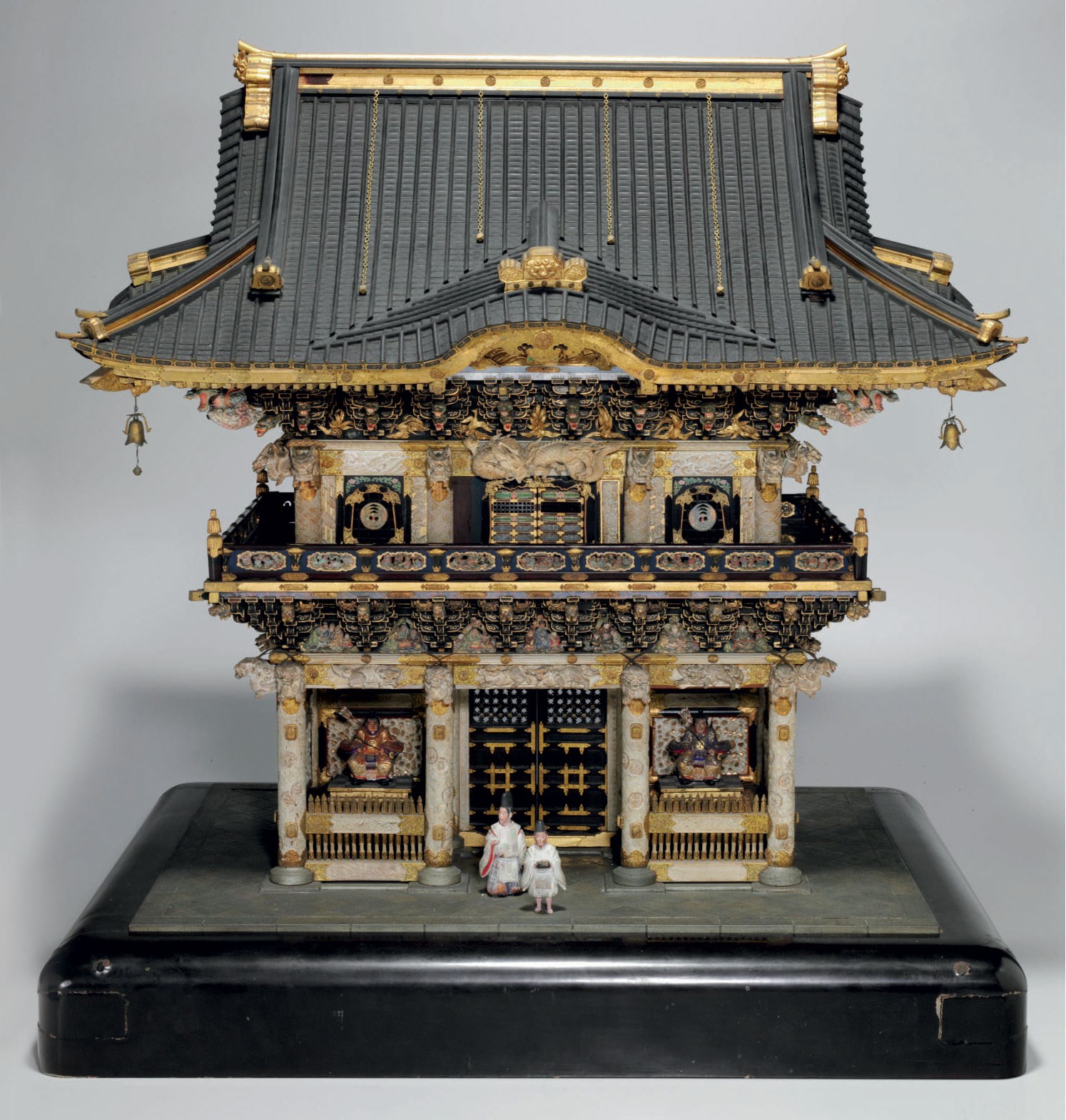 An architectural model of the Yomeimon Gate of Toshogu Shrine, Nikko