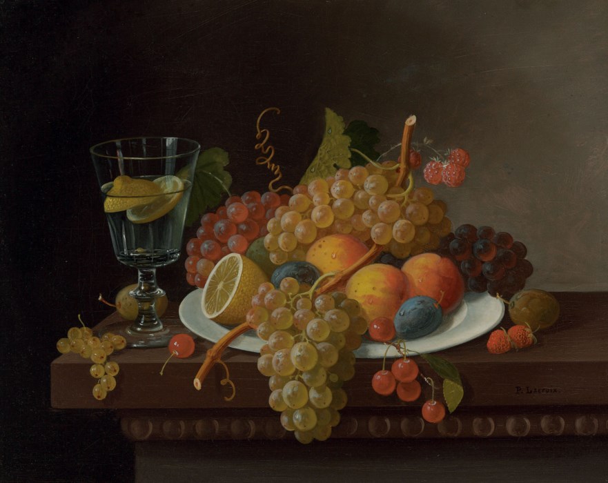 Paul LaCroix (1827-1869) , Still Life with Fruit | Christie's