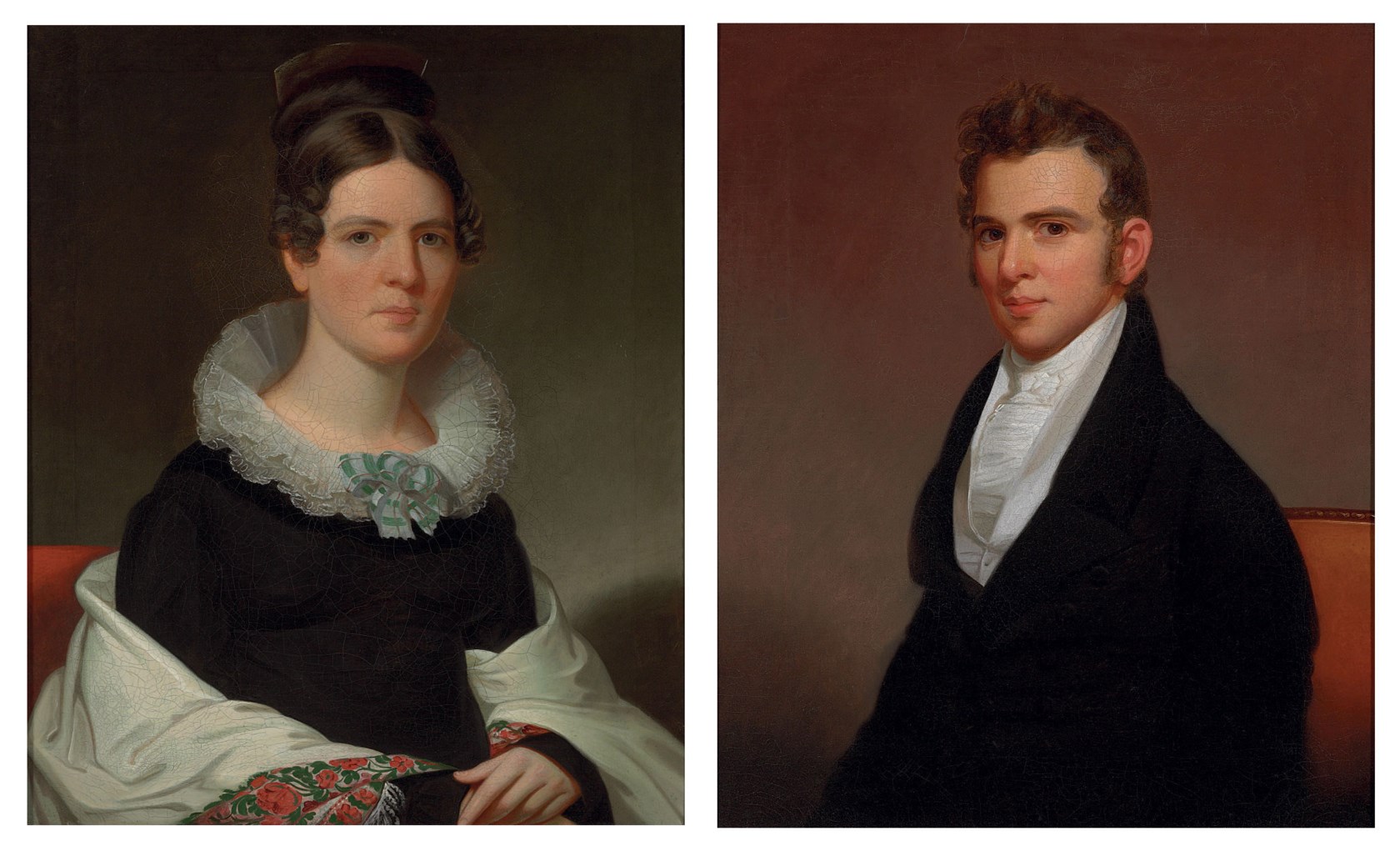 Jacob Eichholtz (American, 1776-1842) , A Pair of Portraits of Margaret ...