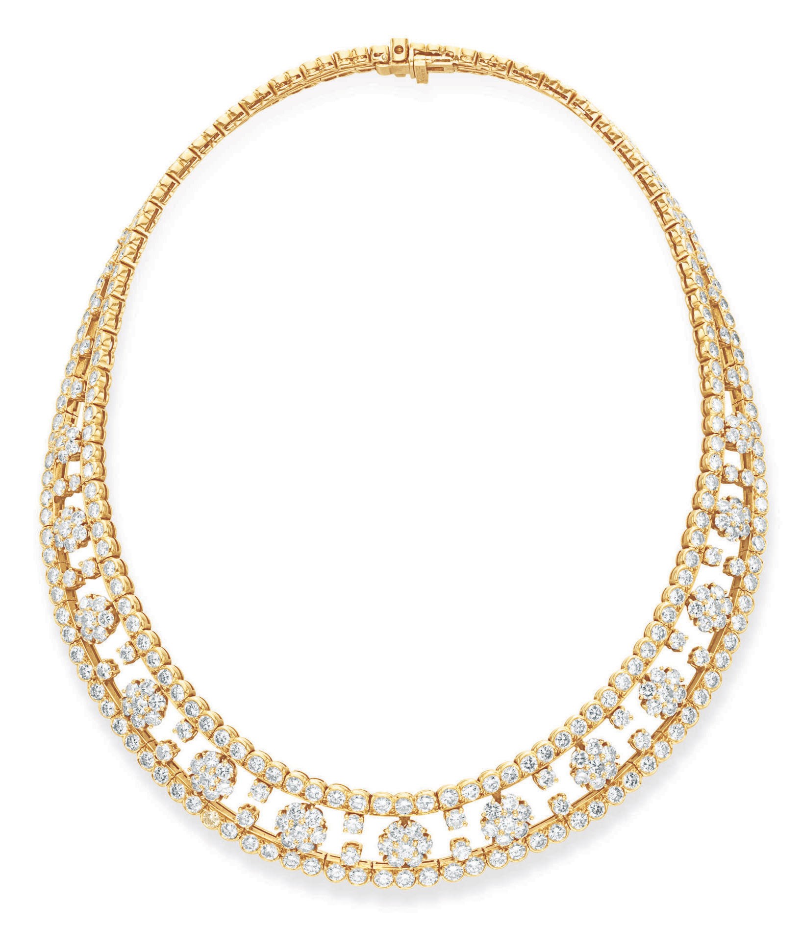 A DIAMOND AND GOLD "SNOWFLAKE" NECKLACE, BY VAN CLEEF & ARPELS | Christie's