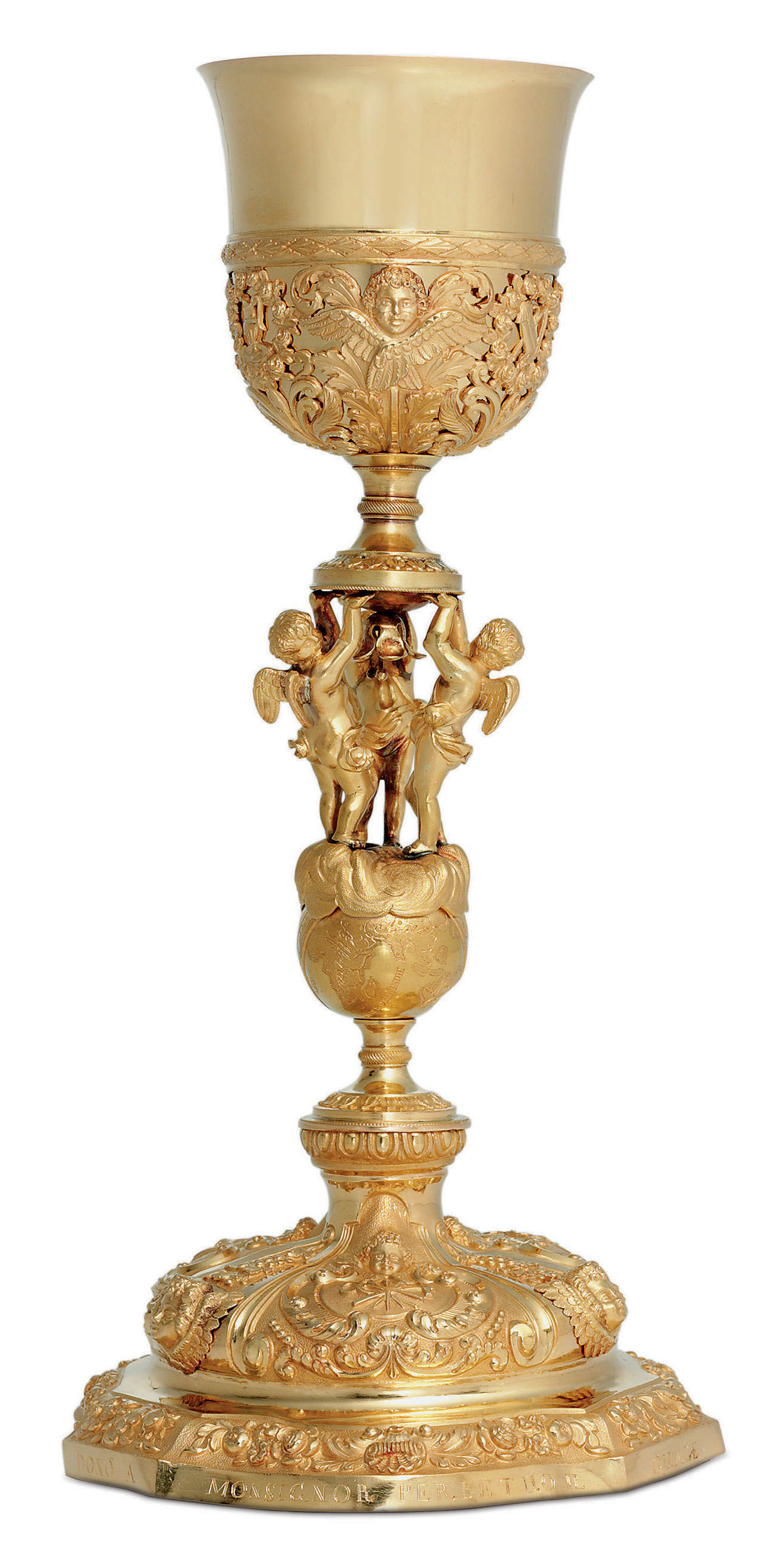 AN ITALIAN GOLD CHALICE