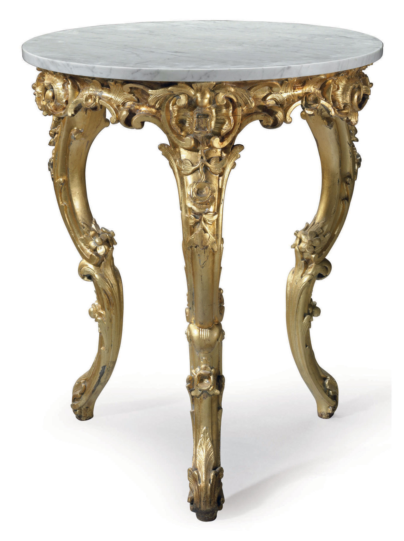A RUSSIAN GILTWOOD CENTER TABLE