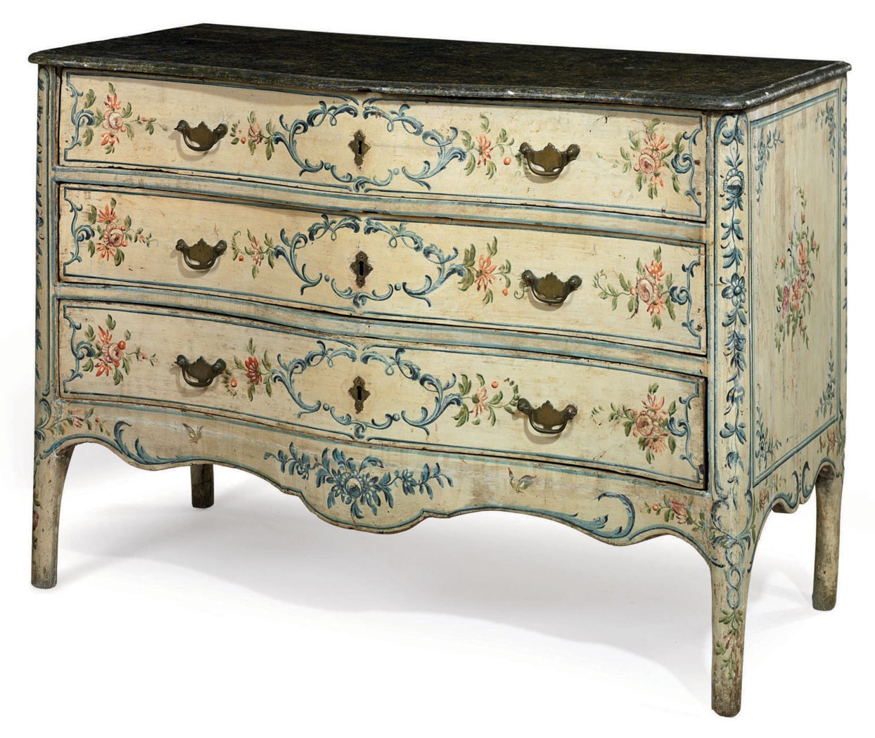 A NORTH ITALIAN CREAM-PAINTED COMMODE , GENOA, MID-18TH CENTURY ...