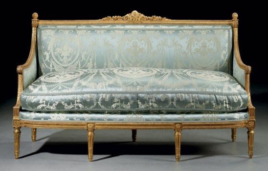 A LOUIS XVI GILT WALNUT CANAPE , BY GEORGES JACOB, CIRCA 1775 | Christie's