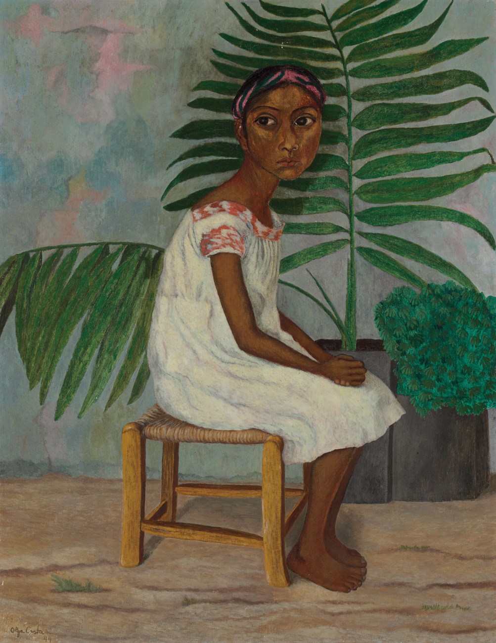 Olga Costa (Mexican 1913-1994) , La niña de las palmas | Christie's