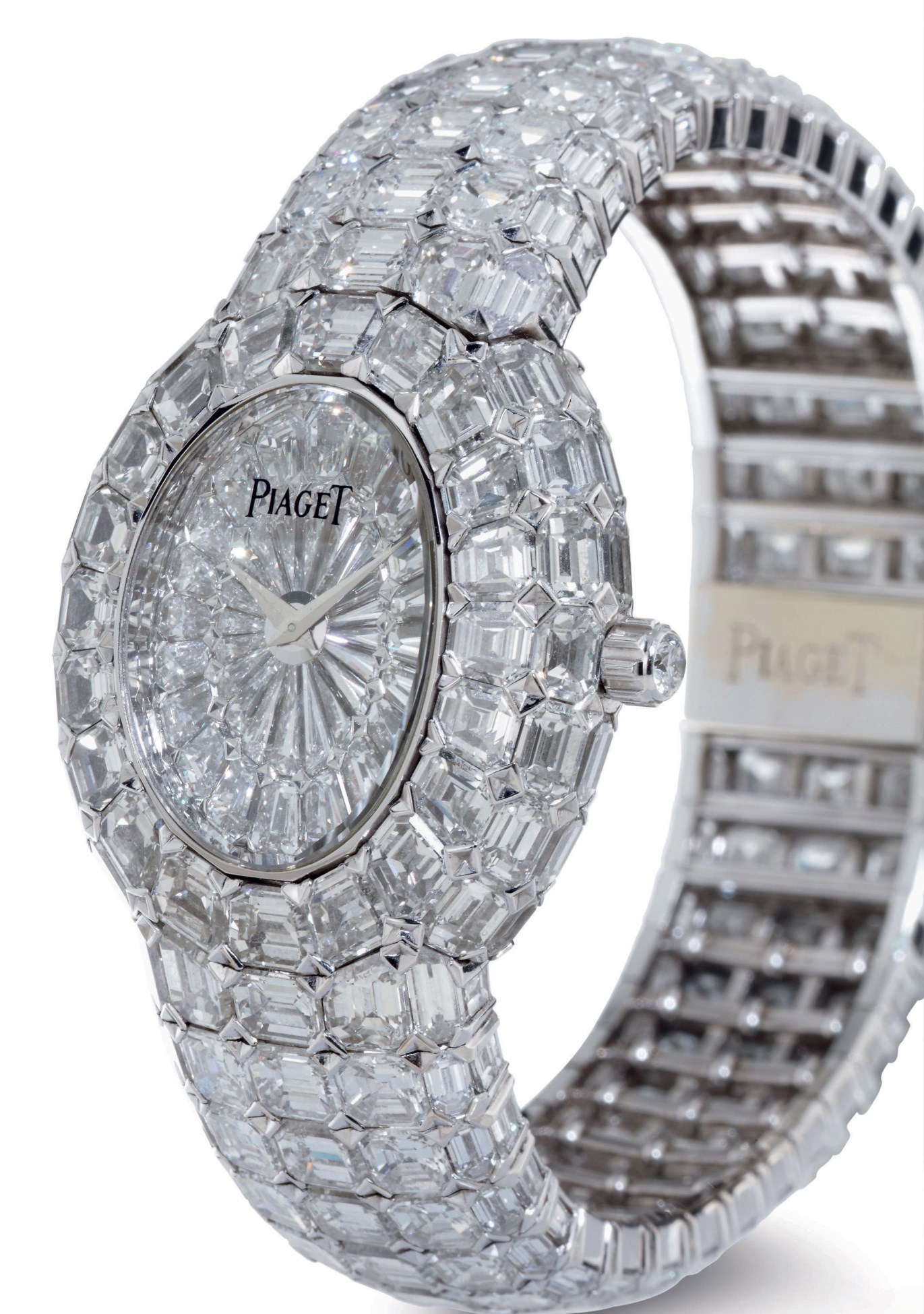 PIAGET. AN EXTREMELY RARE AND SUPERLATIVE 18K WHITE GOLD AND DIAMOND ...