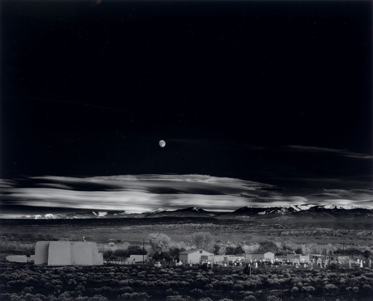 ANSEL ADAMS (1902-1984) , Moonrise, Hernandez, Northern New Mexico ...