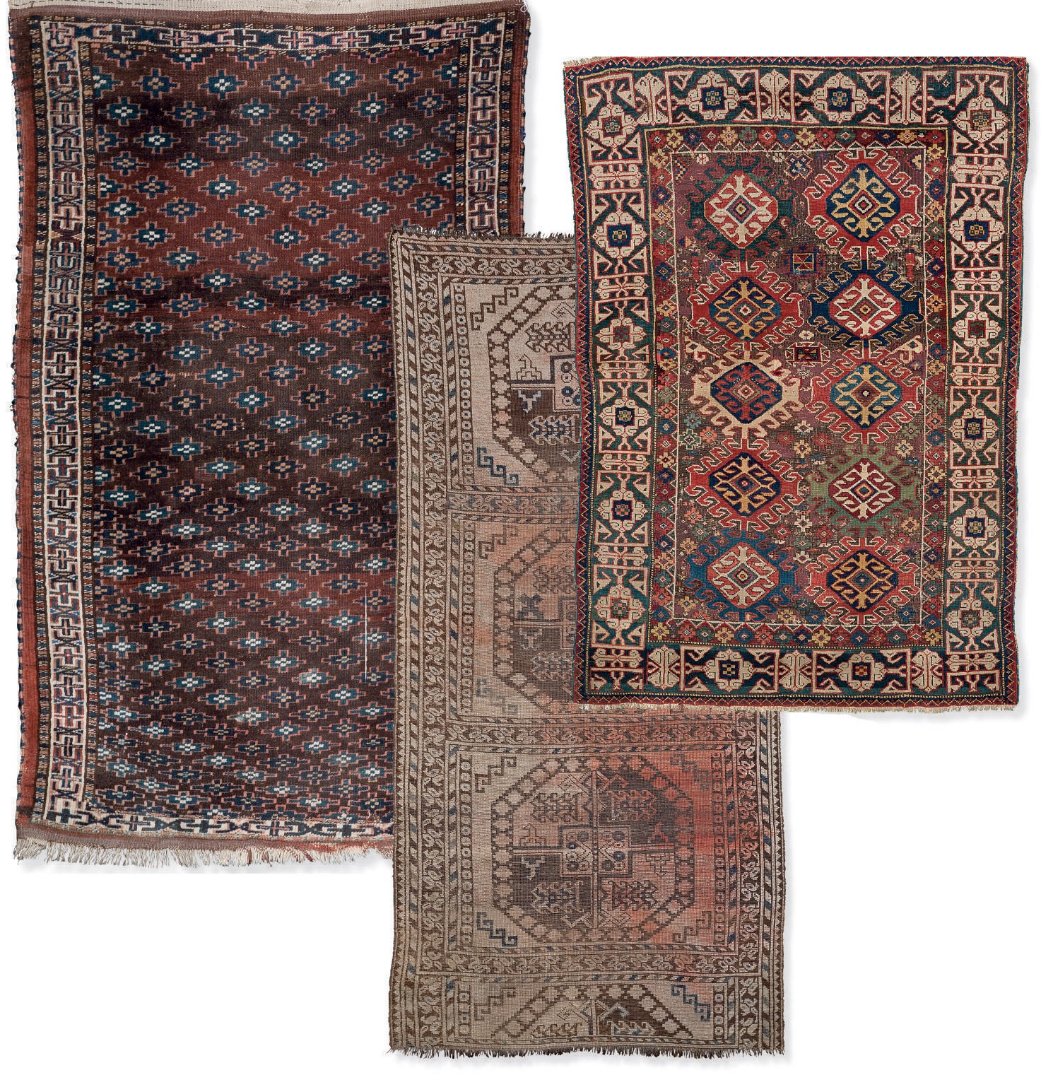 LOT DE CINQ TAPIS COMPRENANT: