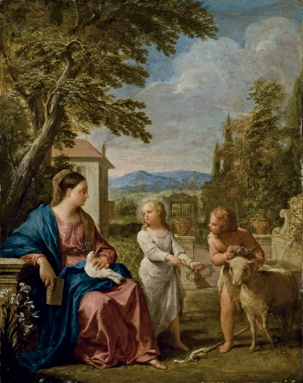 ATTRIBUE A JACQUES STELLA (LYON 1596-1657 PARIS) , Vierge à l'Enfant ...