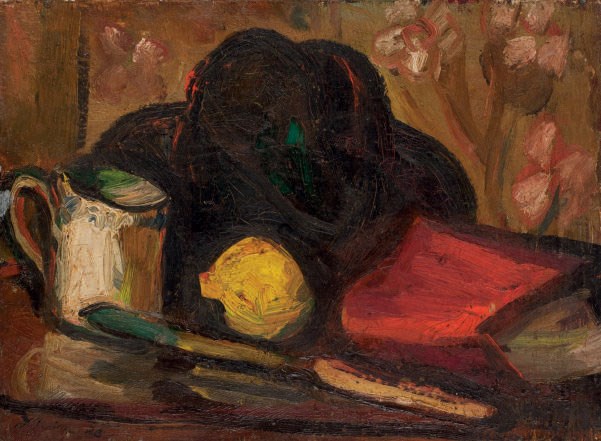JACQUES CHAPIRO (1887-1962) , Nature morte (et une autre oeuvre ...