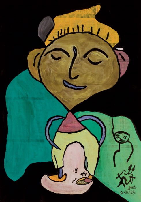 GASTON CHAISSAC (1904-1964) , Personnage au chapeau jaune | Christie's