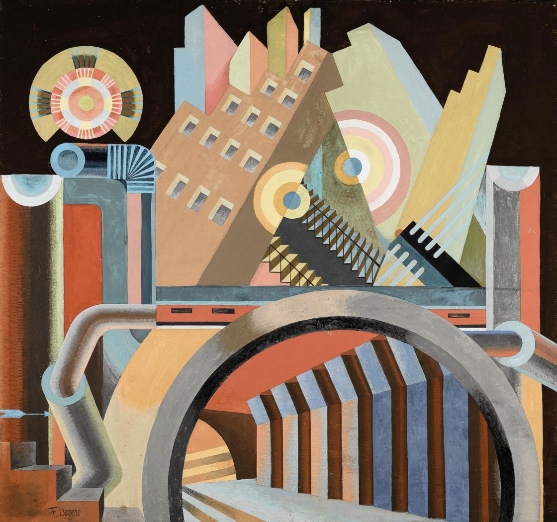 Fortunato Depero (1892-1960) , Grattacieli e tunnel | Christie's