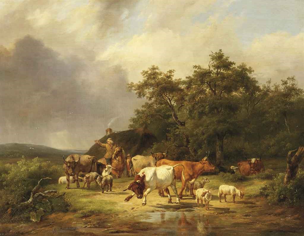 Simon van den Berg (1812-1891) , A storm aproaching | Christie's