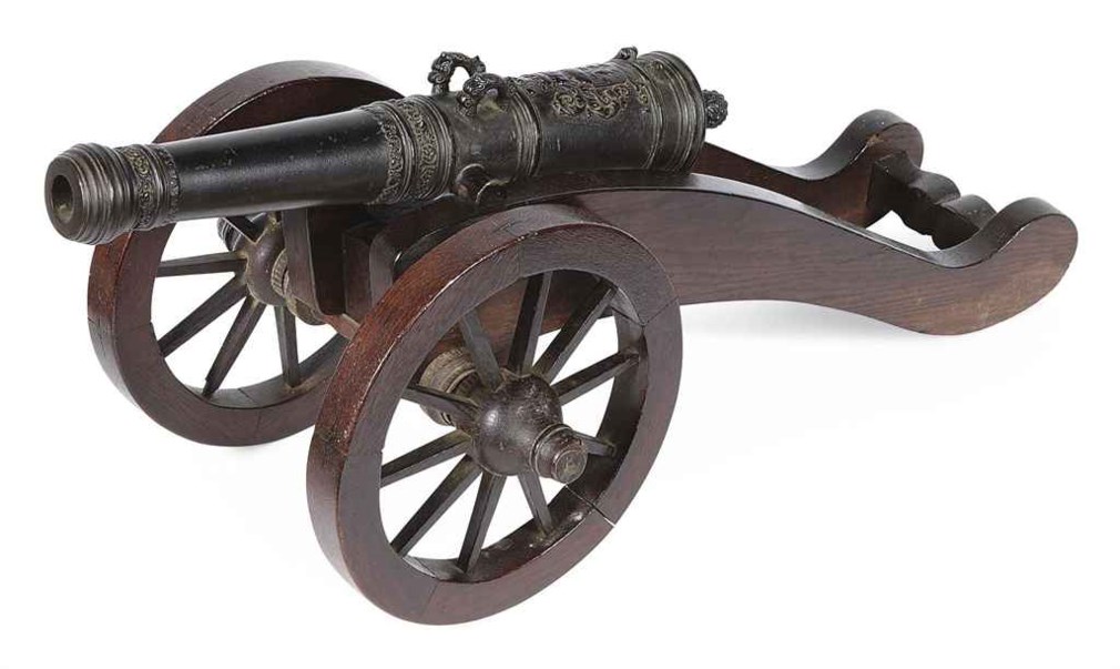 A DUTCH BRONZE SALUTING CANNON , ATTRIBUTED TO CORNELIS OUDEROGGE ...