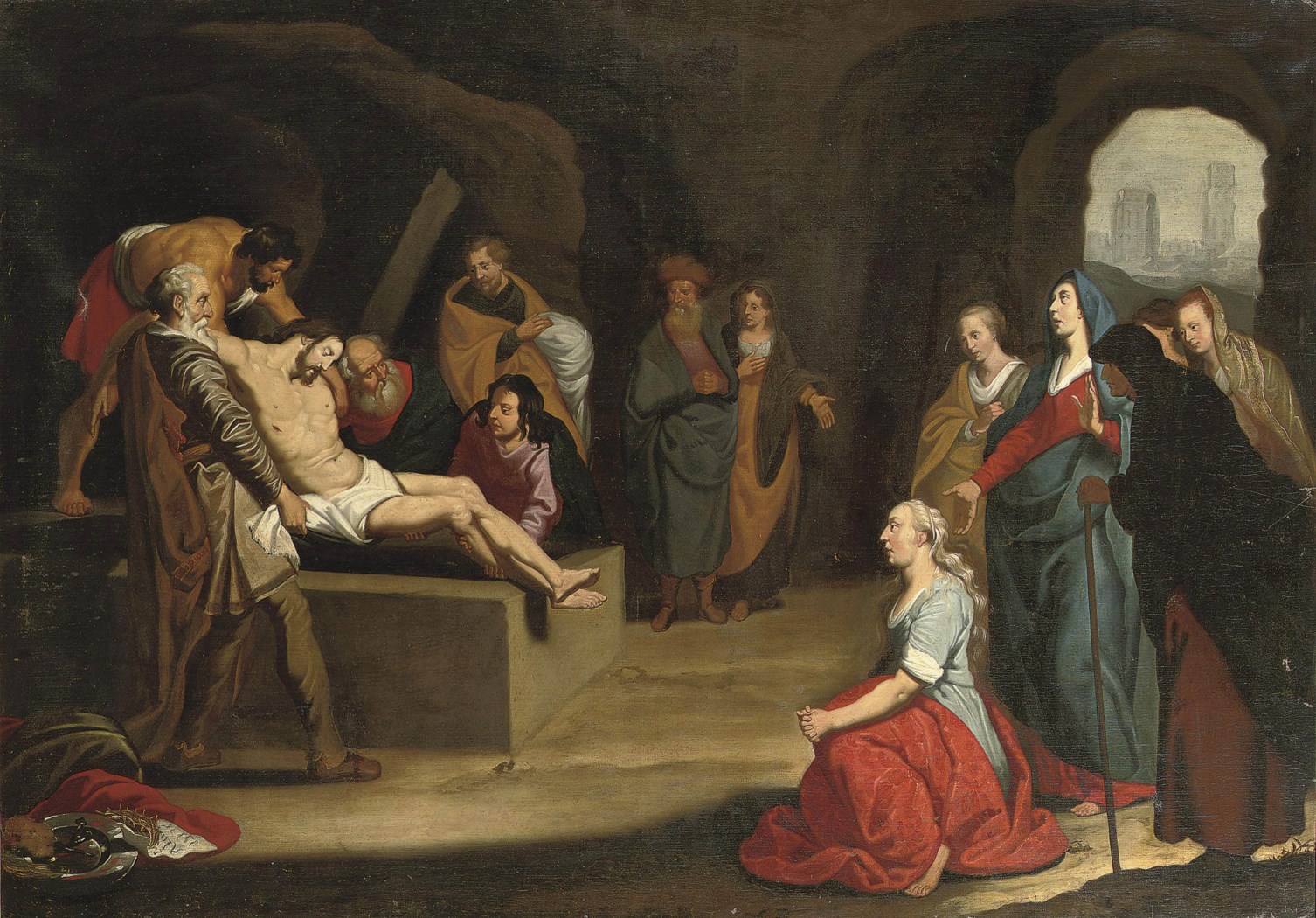 Lambert Jacobsz (Amsterdam c.1598-1636 Leeuwarden) , The Entombment ...
