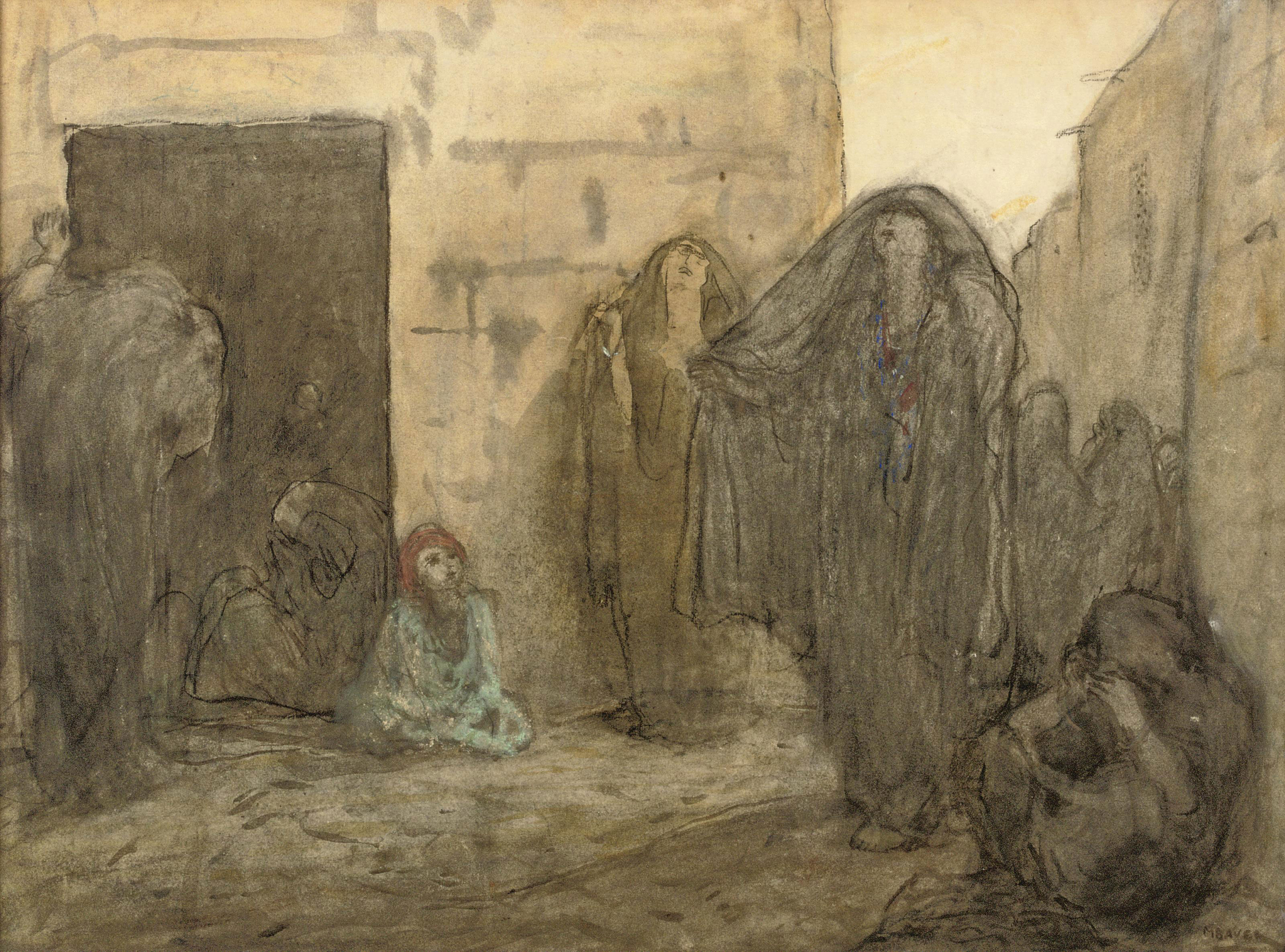 Paintings Reproductions Slaver by Marius Alexander Jacques Bauer (1867 ...