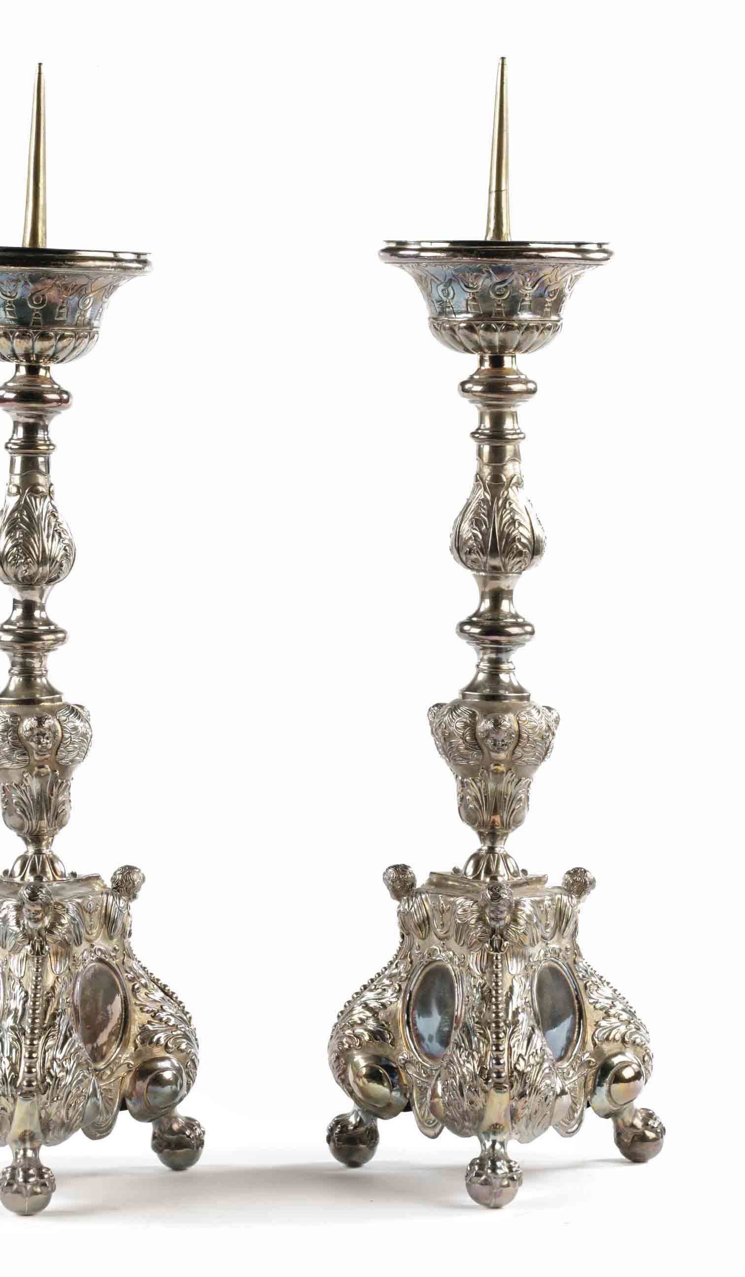 Silver Altar Candlesticks