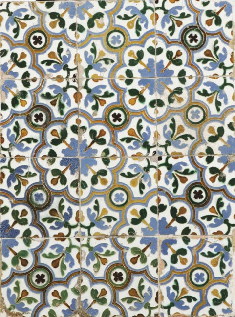 A SPANISH ARISTA TILE PANEL , 16TH CENTURY | Christie's