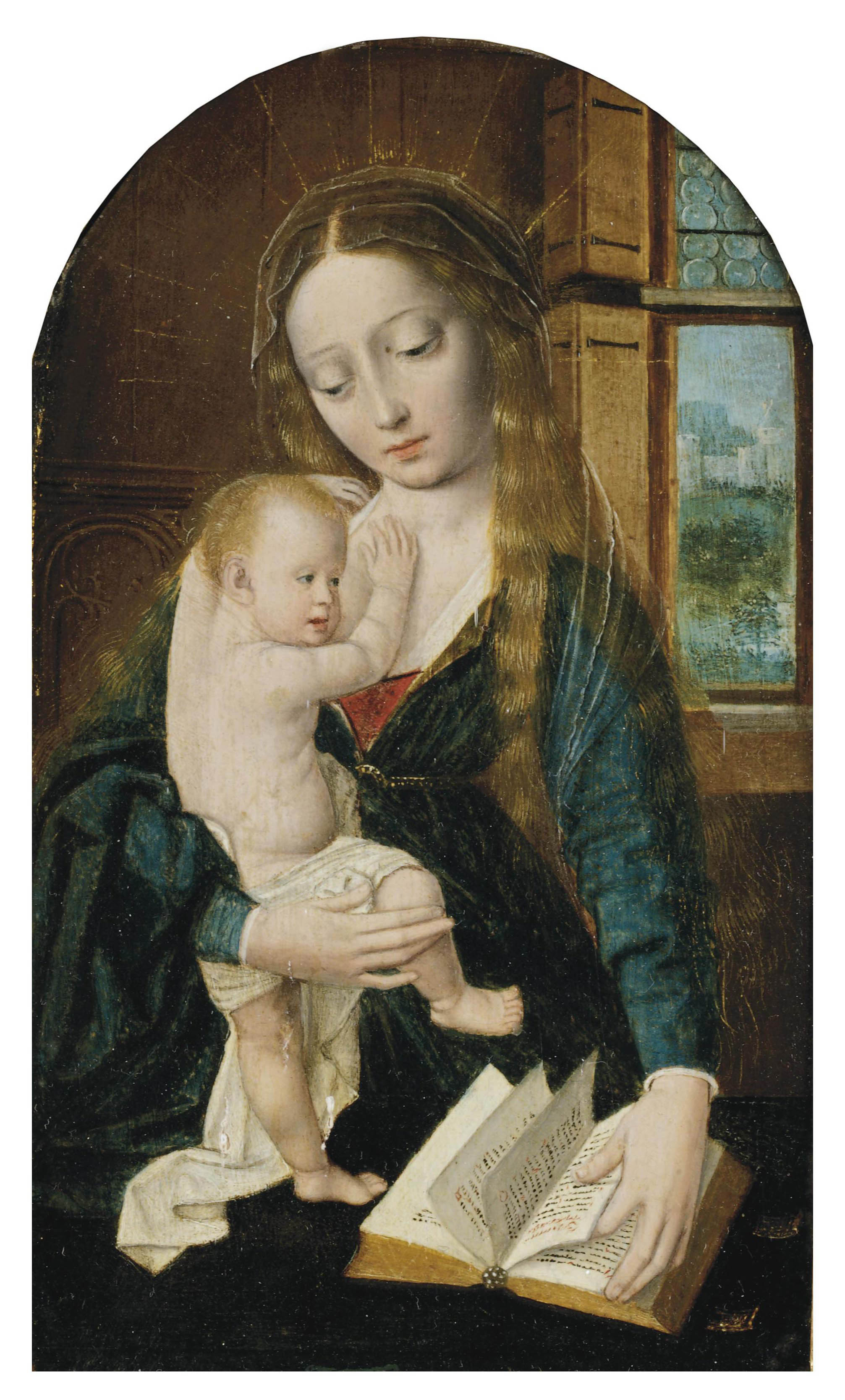 Workshop of Bernard van Orley (Brussels c. 1488-1541) , The Madonna and Child seated in an ...