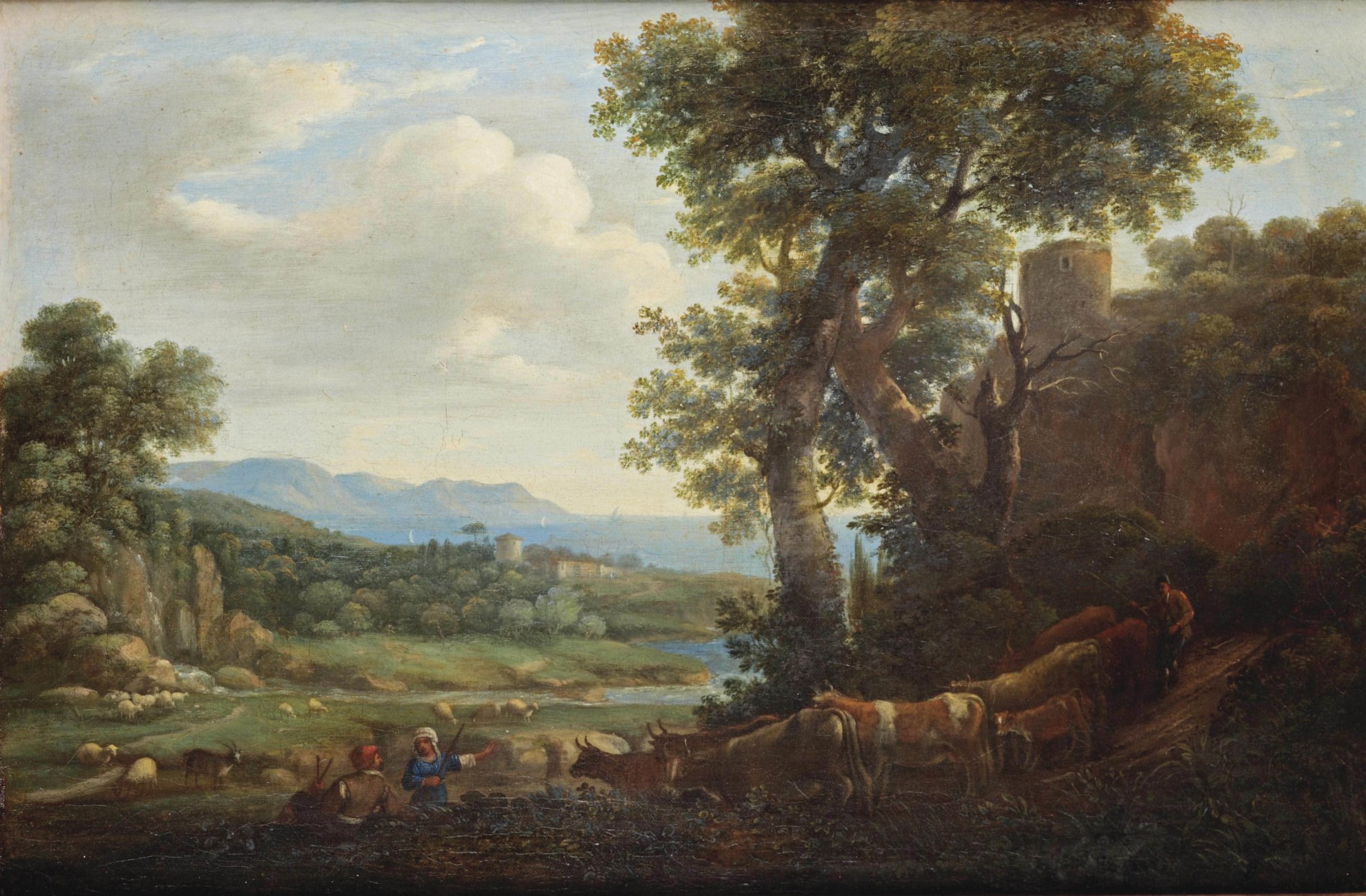 Herman van Swanevelt (Woerden 1603/04-1655 Paris) , A rocky landscape ...