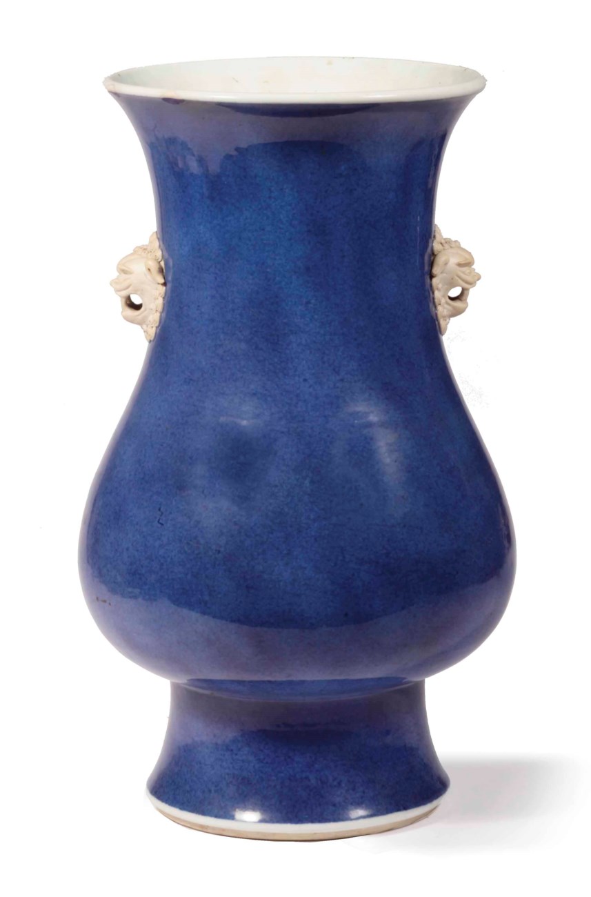 A Chinese powder-blue vase , KANGXI (1662-1722) | Christie's