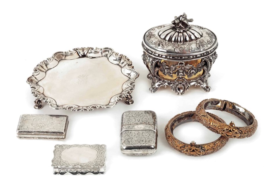 A collection of various silver objects , MAINLY 19TH/EARLY 20TH CENTURY ...