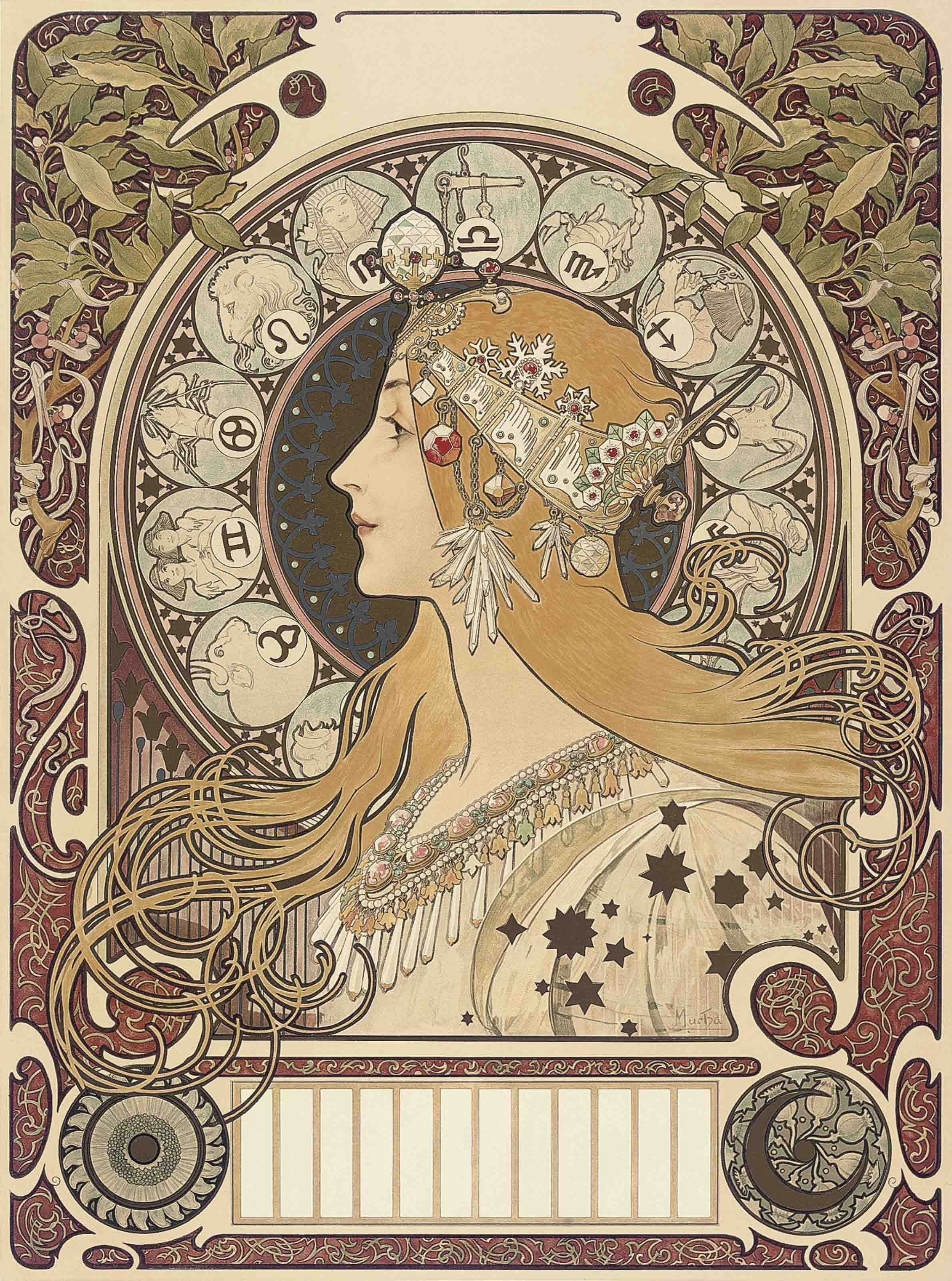 ALPHONSE MUCHA (1860-1939) , ZODIAC , 1896 | Christie's
