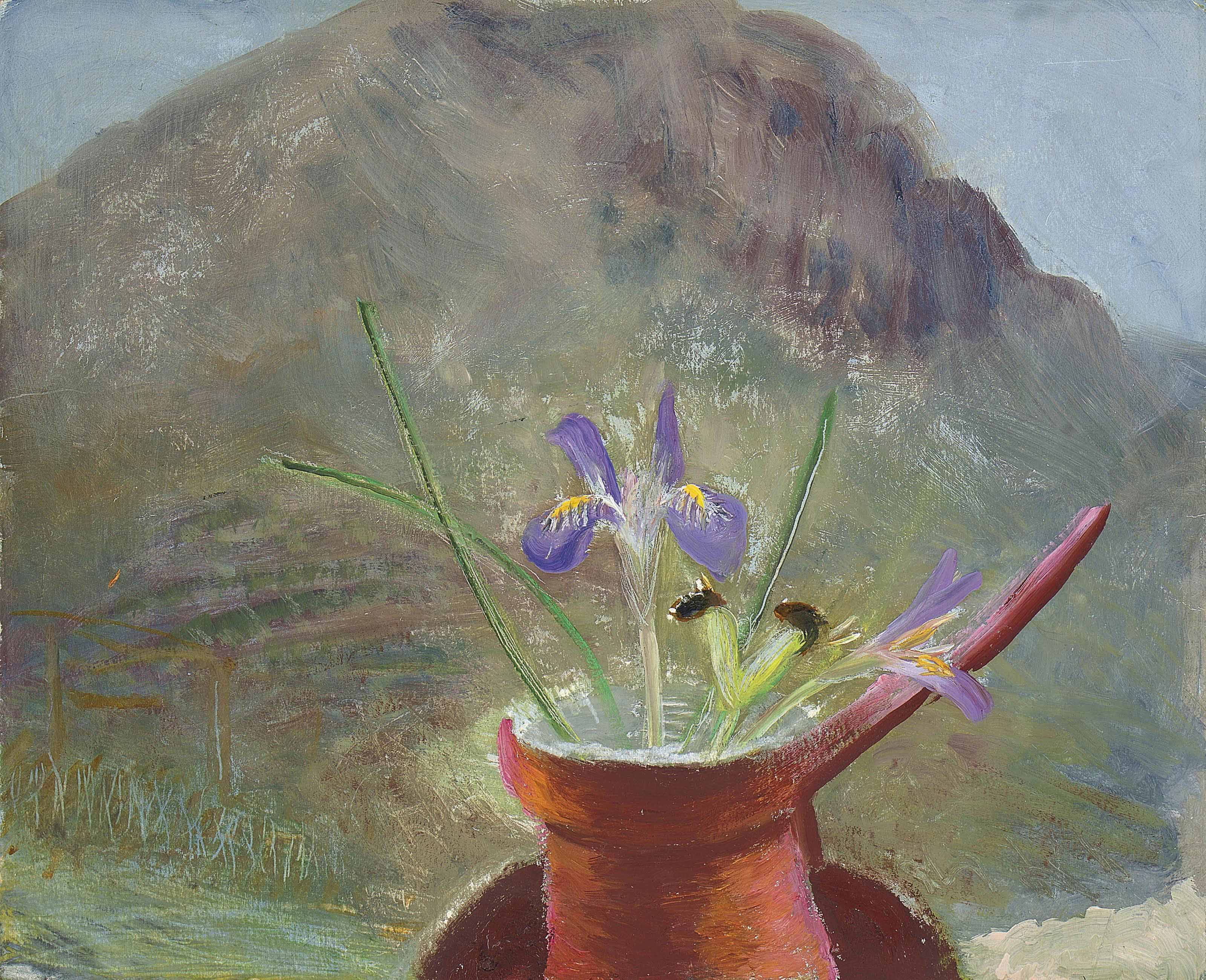 Winifred Nicholson (1893-1981) , Blue Iris, Mykhne | Christie's