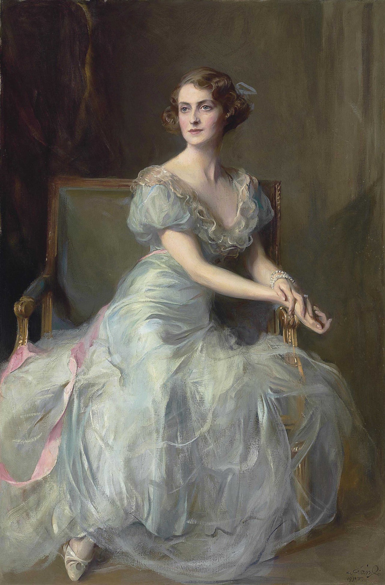 Philip Alexius de László (1869-1937) , Portrait of Lady Illingworth ...