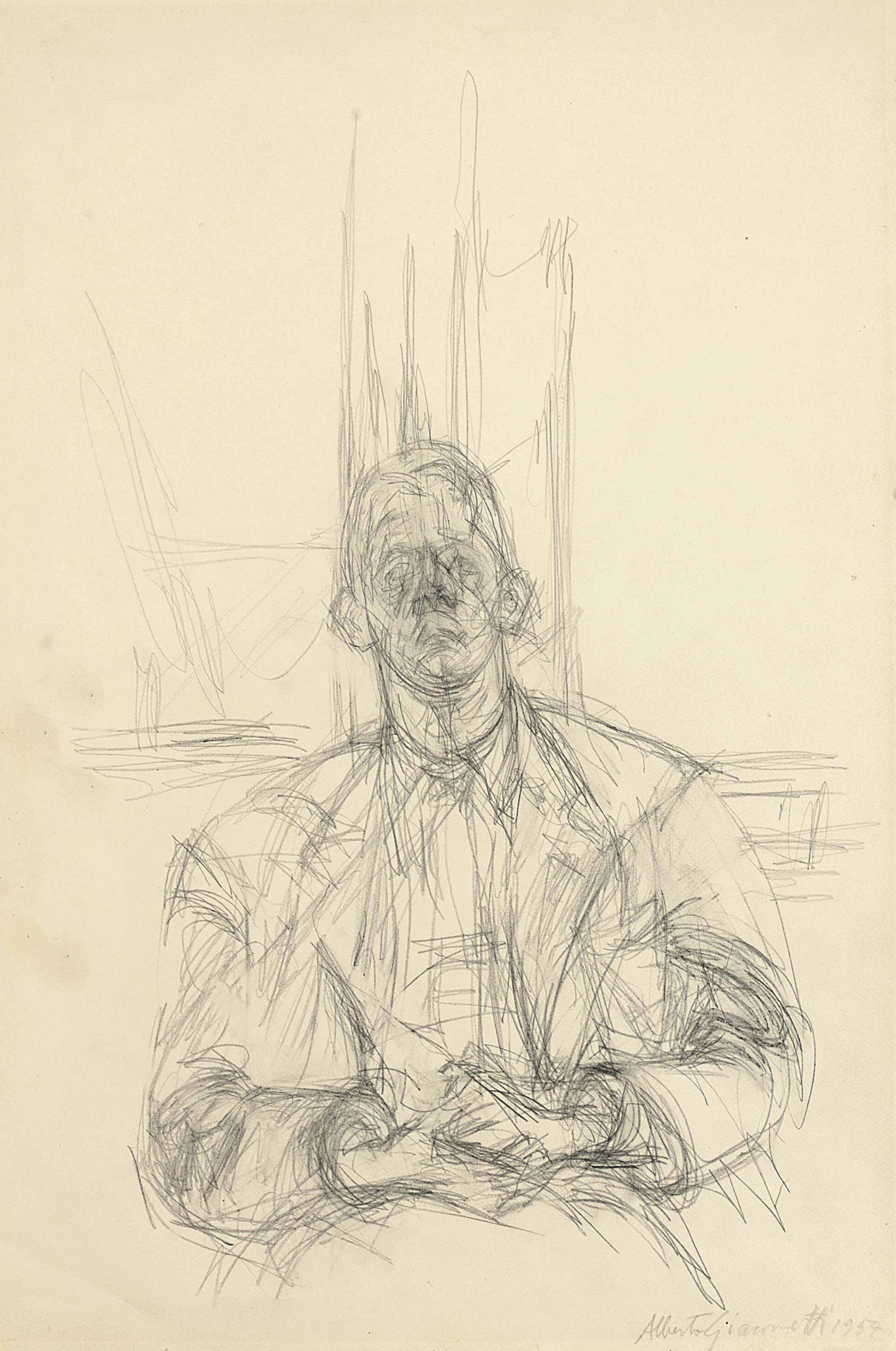 Alberto Giacometti (1901-1966) , Portrait de James Lord | Christie's