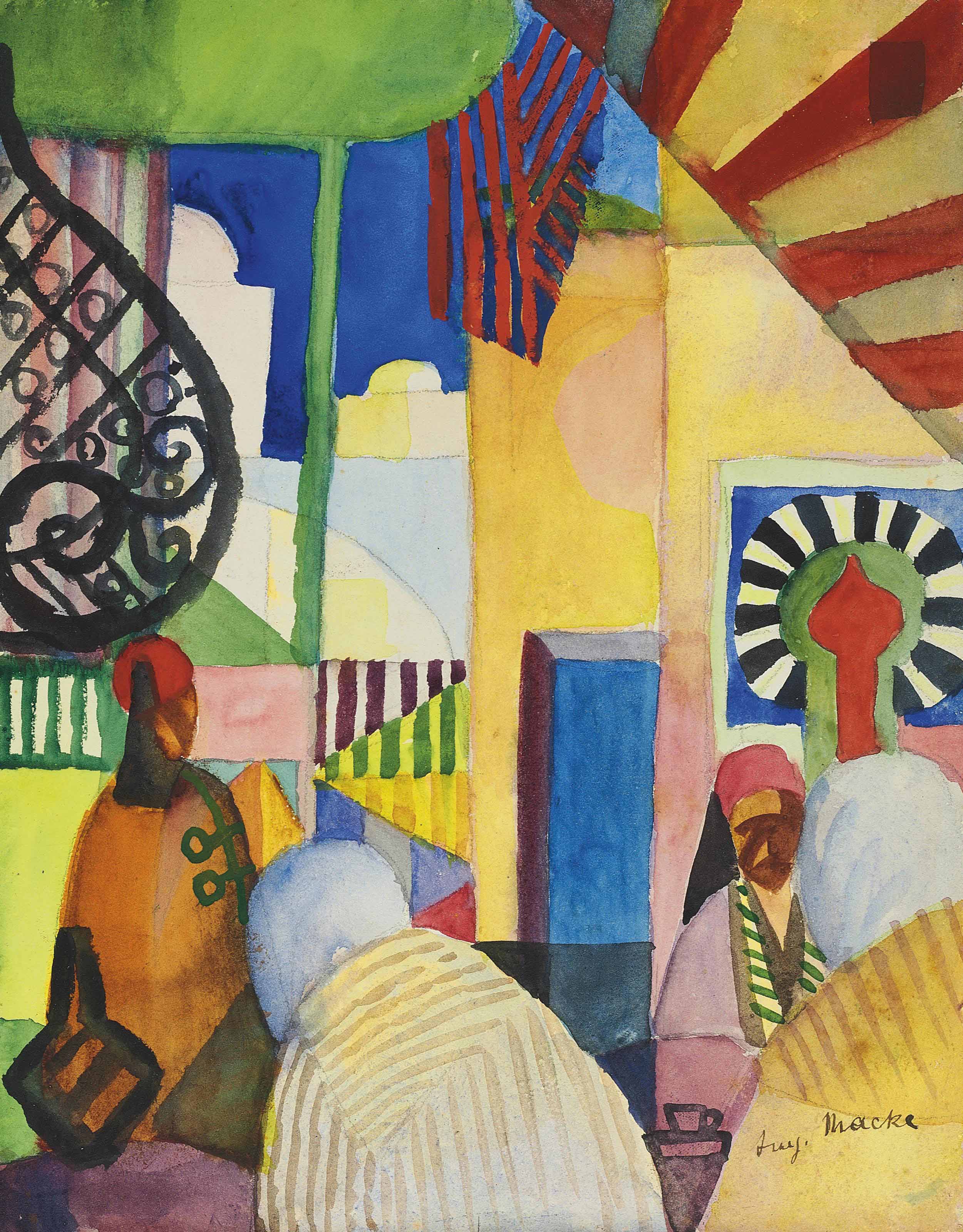 August Macke (1887-1914) , Im Bazar | Christie's